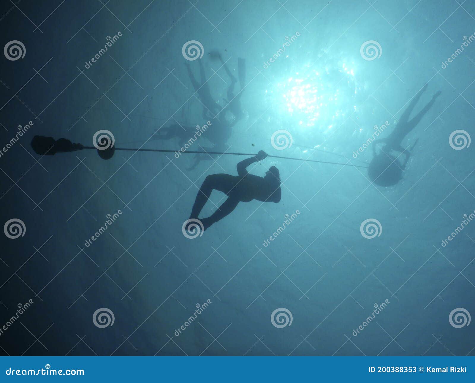 Freedive training stock image. Image of ocean, immersion - 200388353