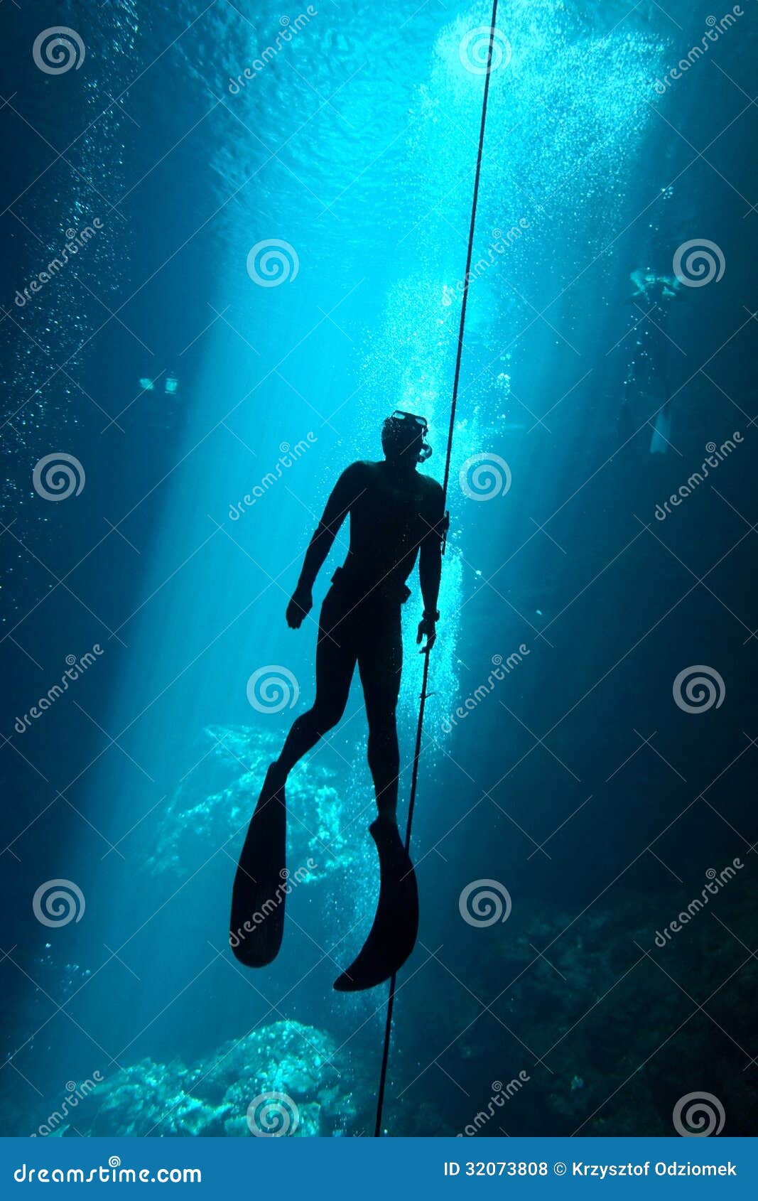 Freediver stock photo. Image of aquatic, yucatan, water - 32073808