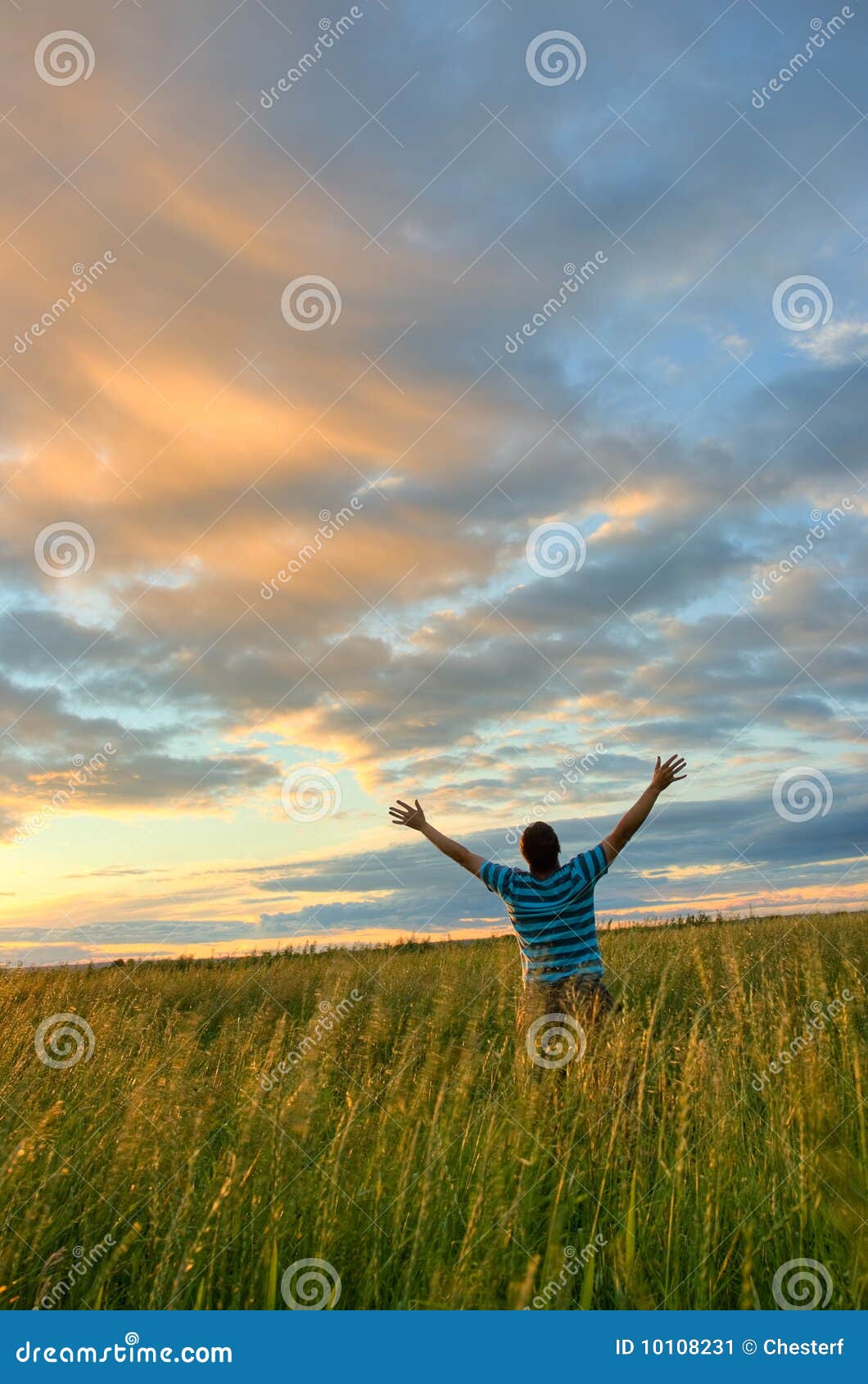 Freedom stock image. Image of hand, active, blue, meadow - 10108231