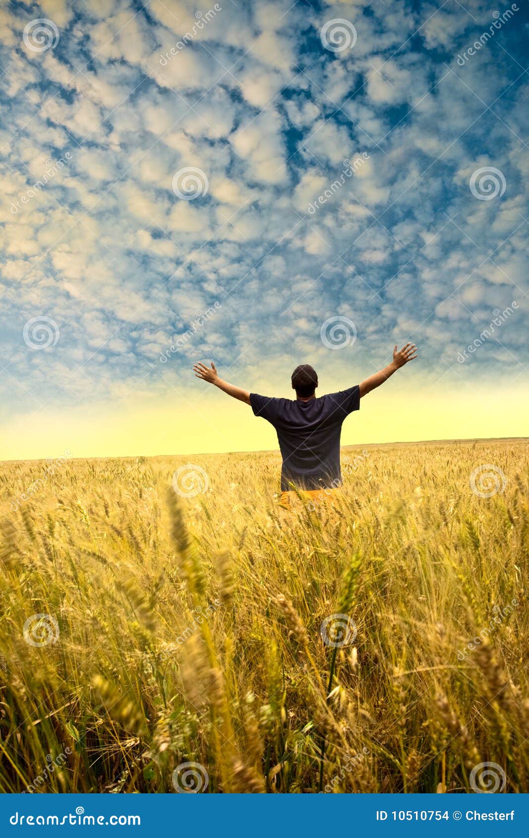 Freedom stock photo. Image of outdoor, dawn, cloud, male - 10510754