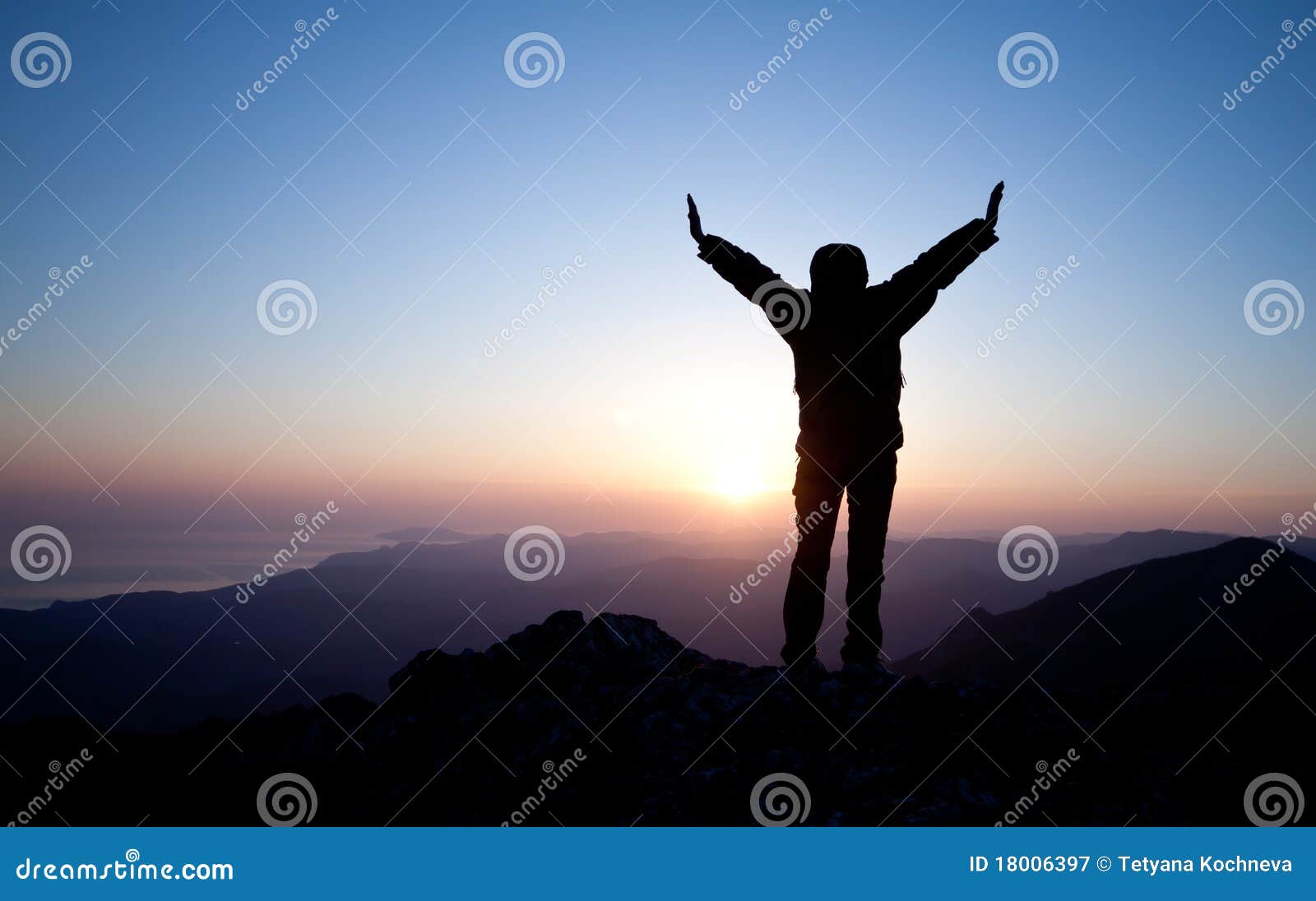 Freedom stock image. Image of prayer, energy, mountaineer - 18006397