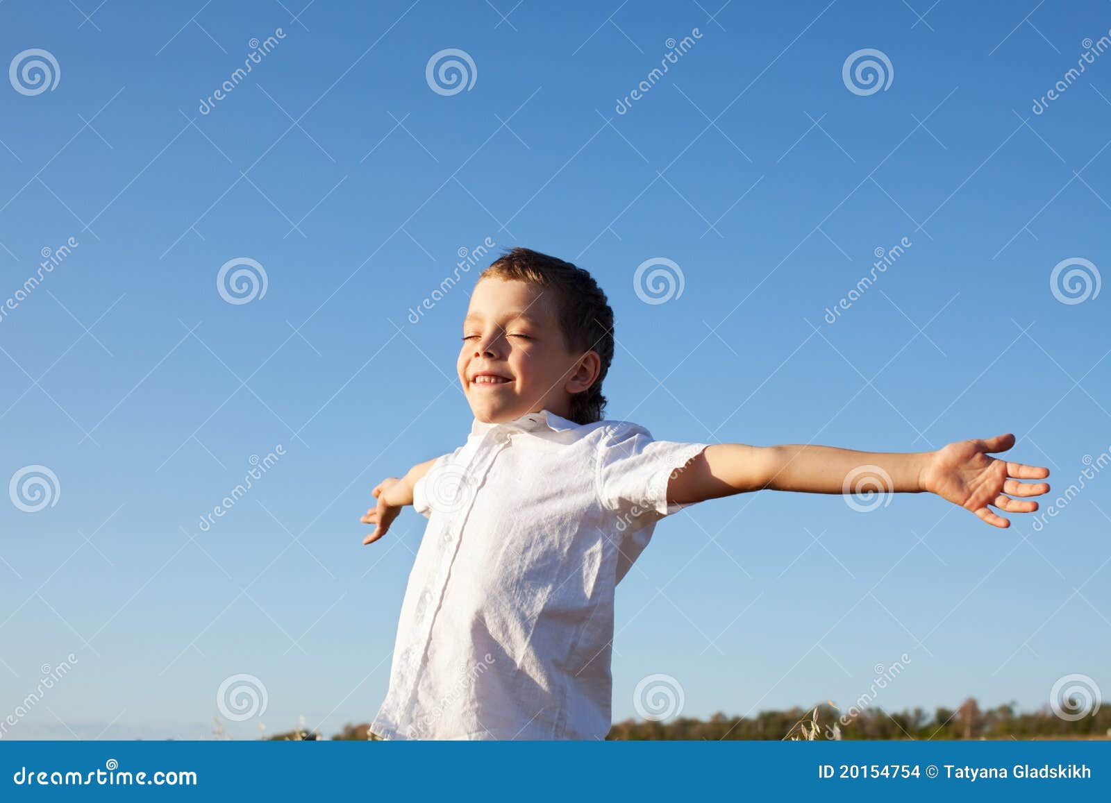 Freedom stock photo. Image of view, person, blue, stretch - 20154754