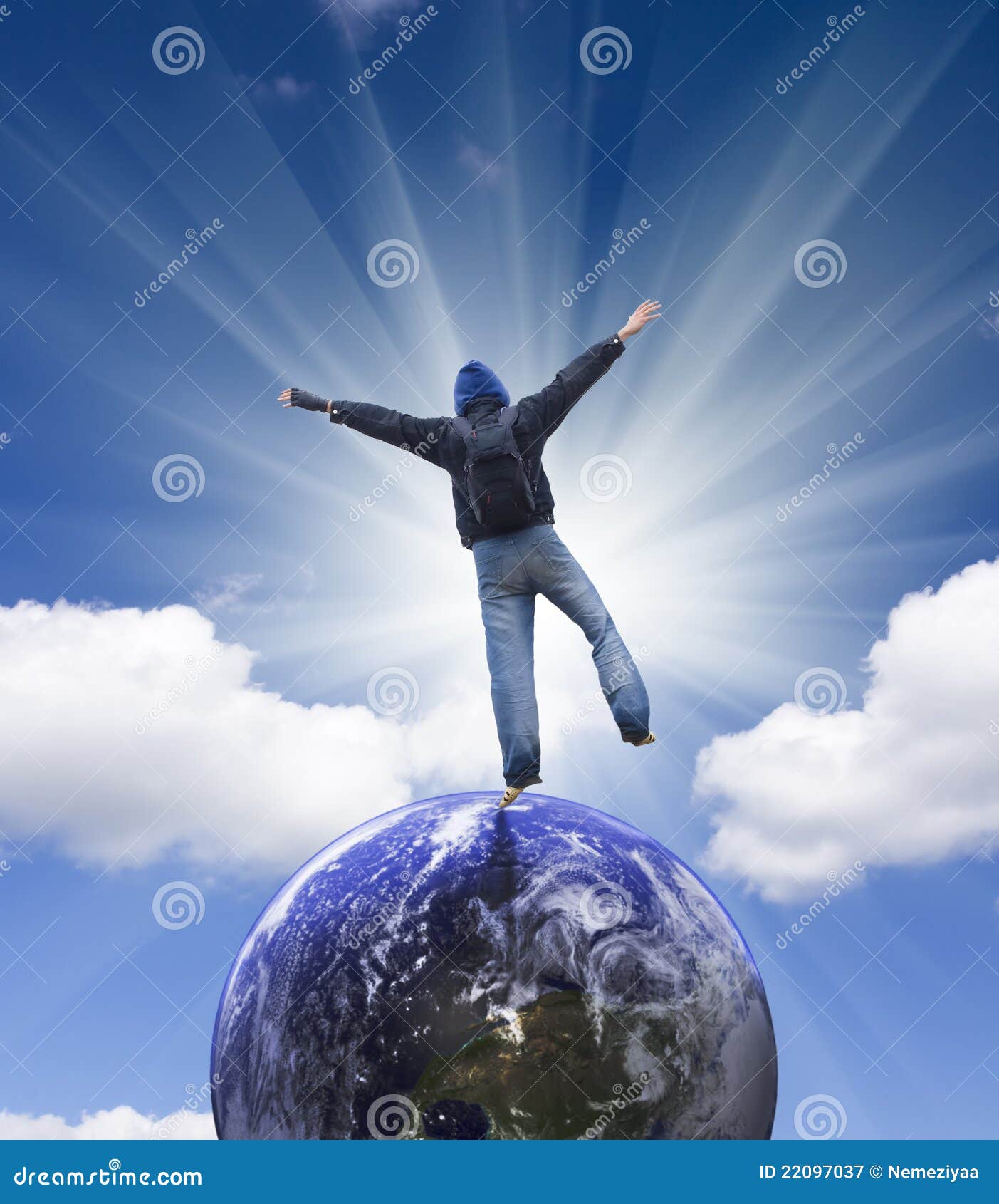 Freedom stock image. Image of people, cliff, happy, lifestyle - 22097037