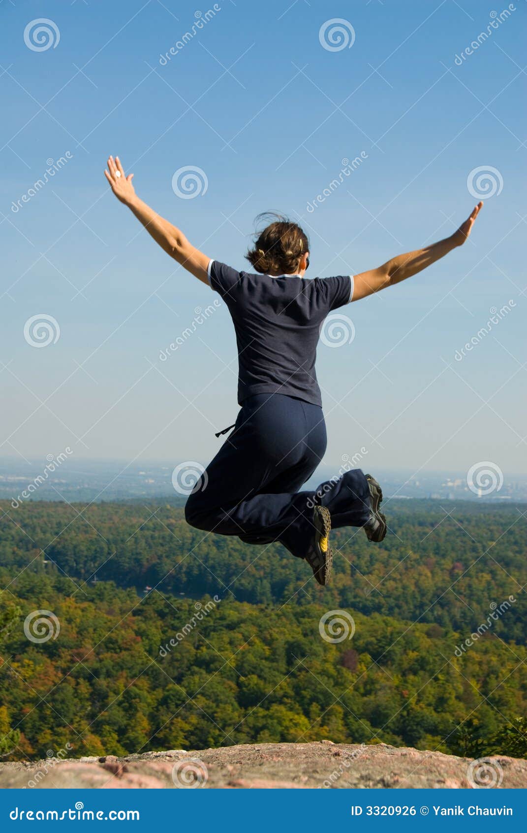 Freedom! stock photo. Image of faith, summer, jump, blue - 3320926