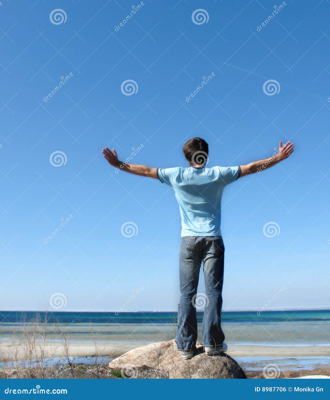 Freedom stock photo. Image of copy, rock, raised, field - 8987706