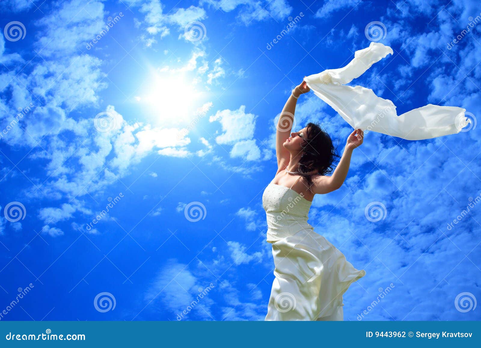 Freedom stock photo. Image of enjoy, happy, nature, cloud - 9443962