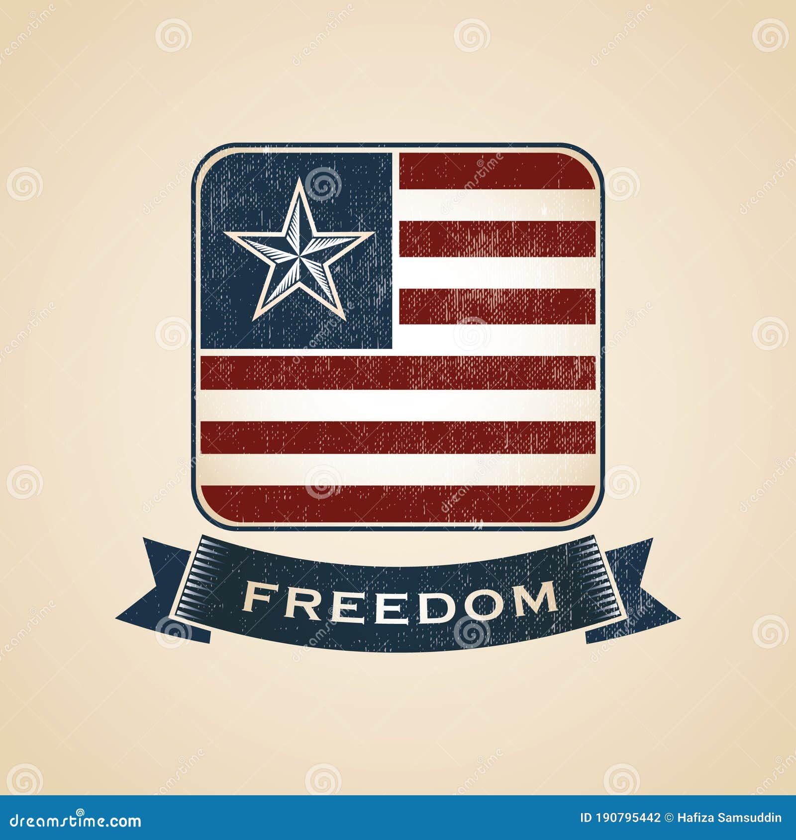 Freedom Badge. Vector Illustration Decorative Design Stock Vector ...