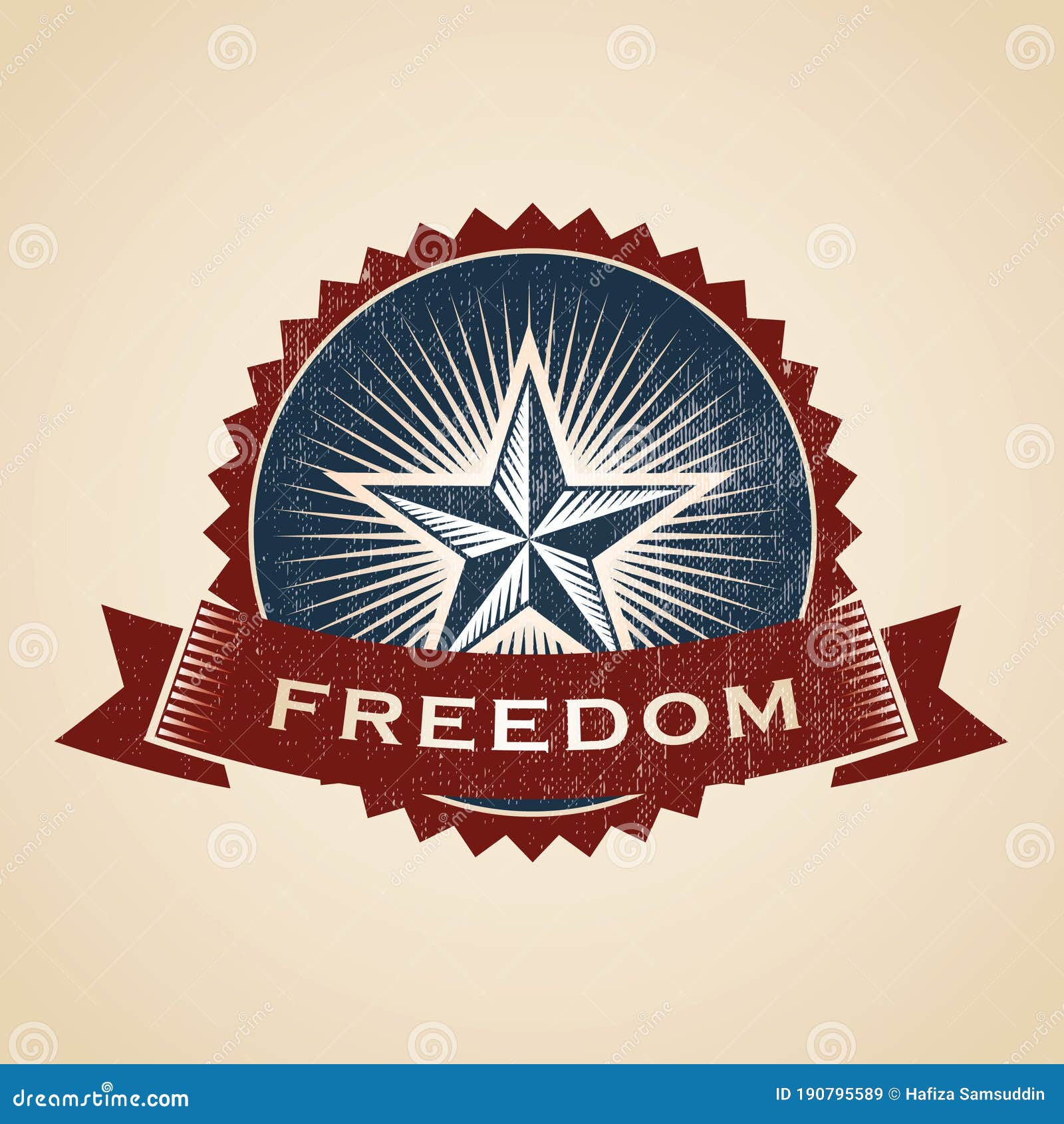 Freedom Badge. Vector Illustration Decorative Design Stock Vector ...