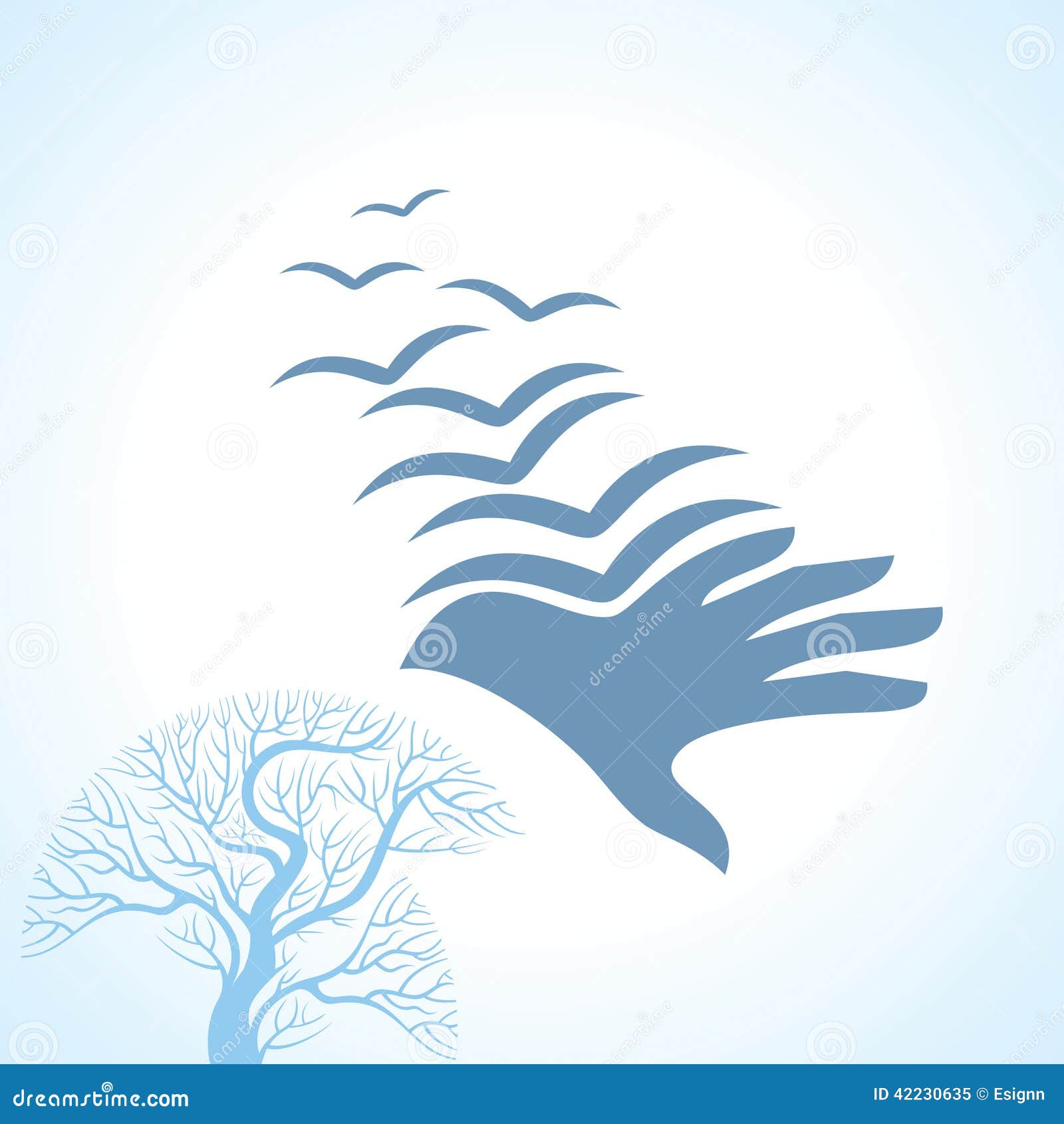 Freedom of birds stock vector. Illustration of beautiful - 42230635