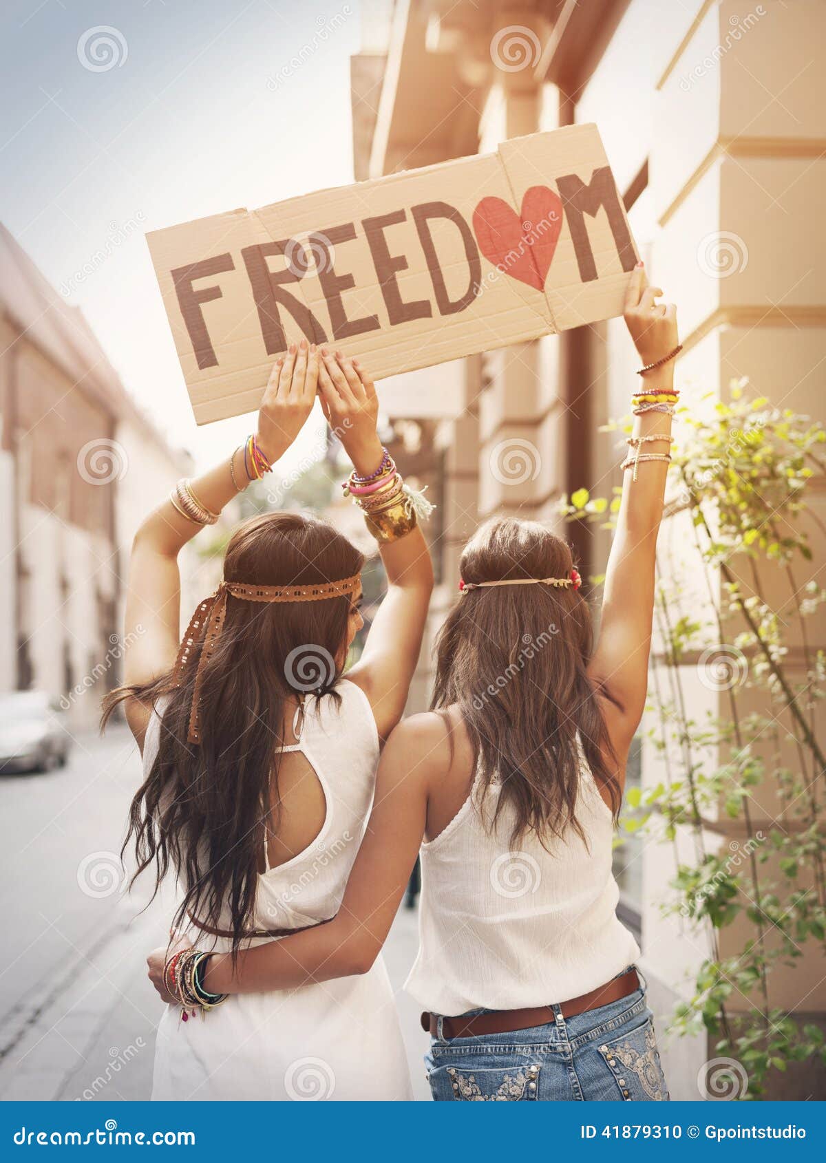 Freedom! stock photo. Image of girl, label, lovely, hand - 41879310