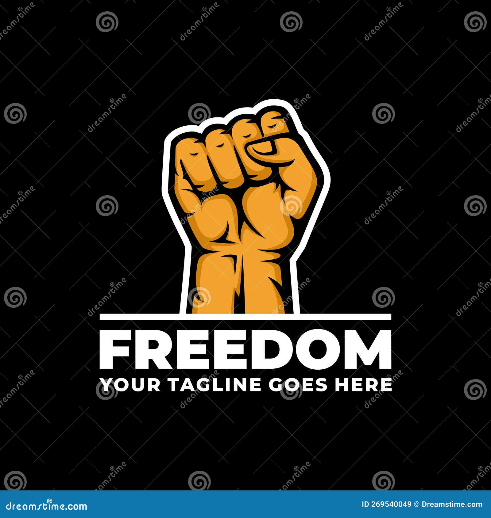 Freedom logo design stock vector. Illustration of fight - 269540049