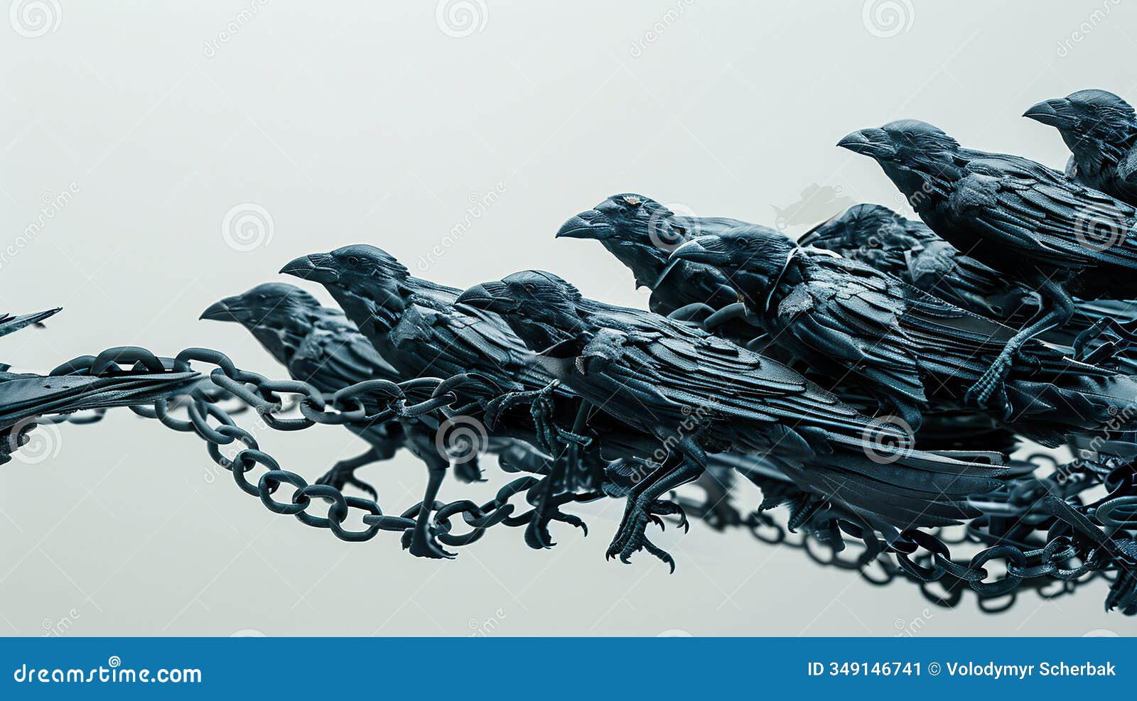 Freedom - Chains that Transform into Birds Stock Image - Image of slave ...