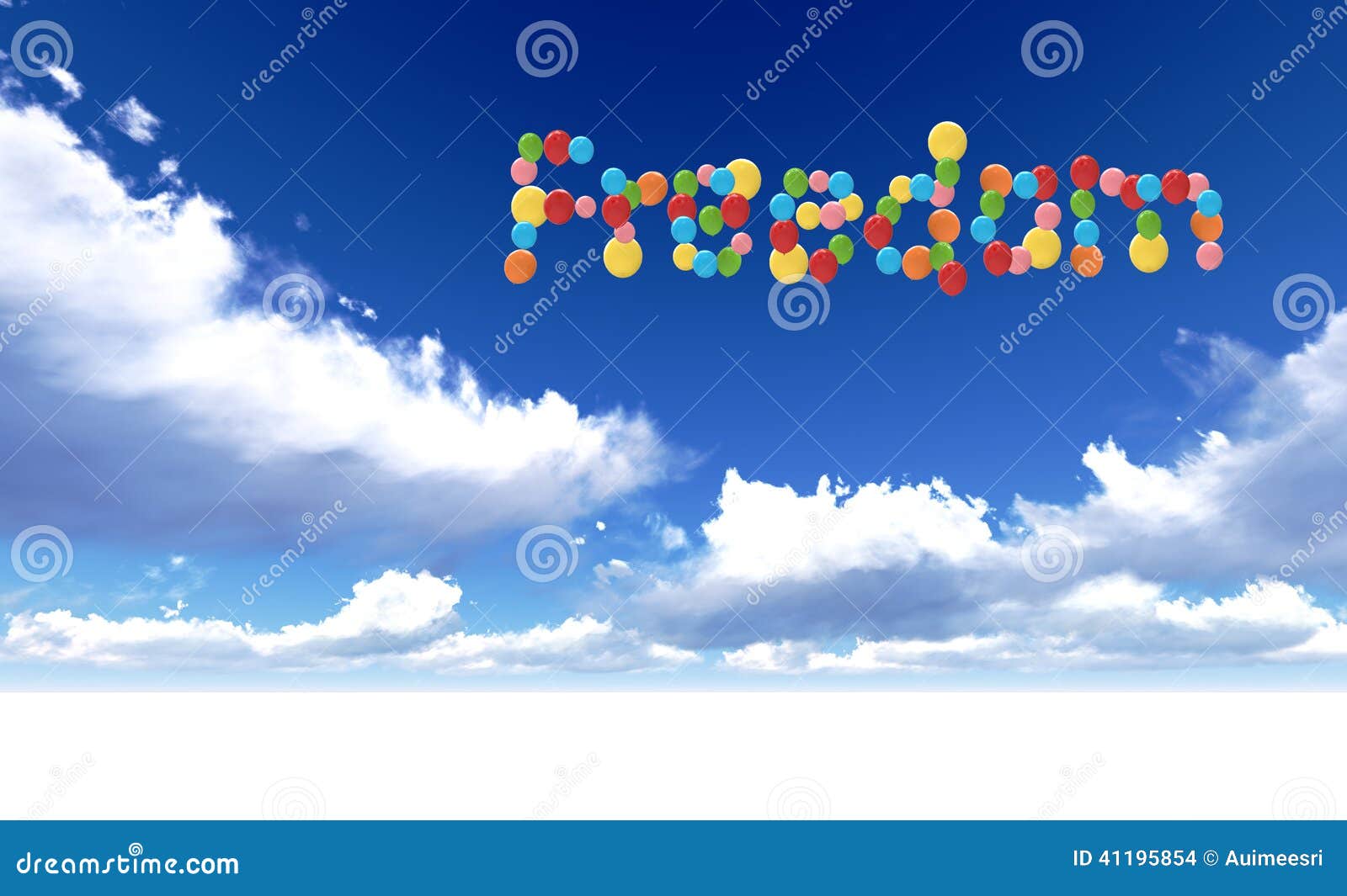 Freedom Concept of Balloons Stock Illustration - Illustration of ...
