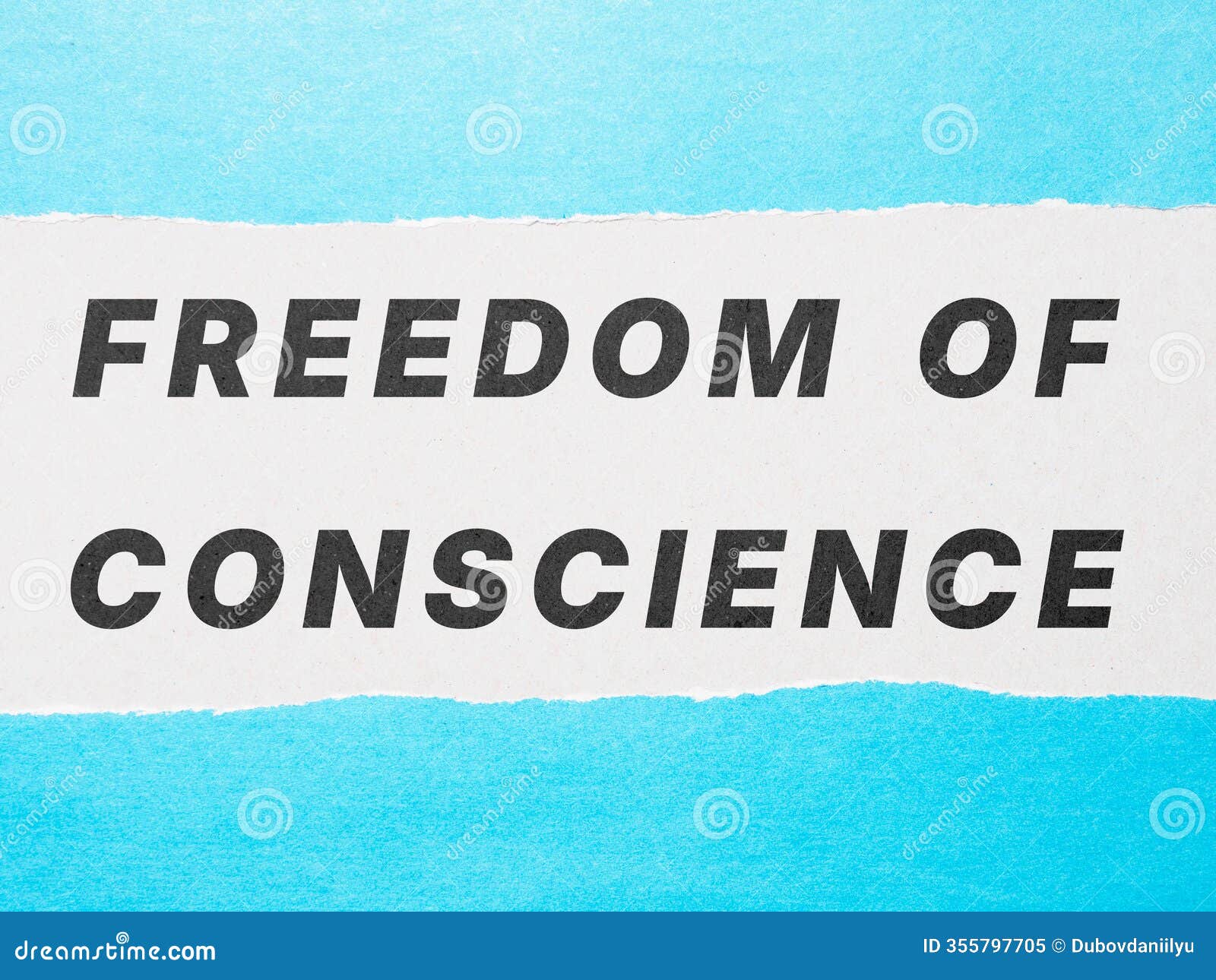 Freedom of Conscience Title Text on Torn Cardboard Background Stock ...
