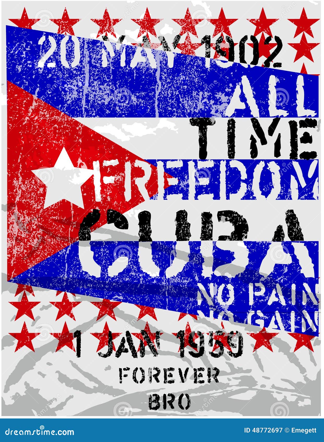 Freedom Cuba stock vector. Illustration of clipboard - 48772697