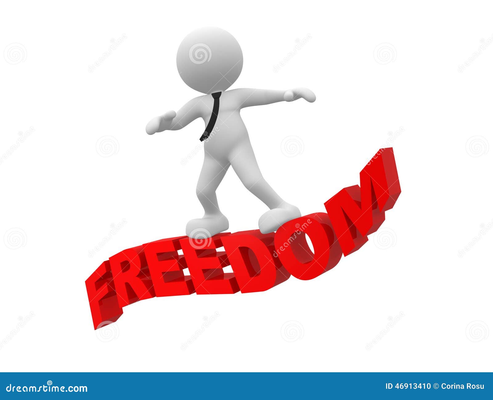 Freedom stock illustration. Illustration of render, discretion - 46913410