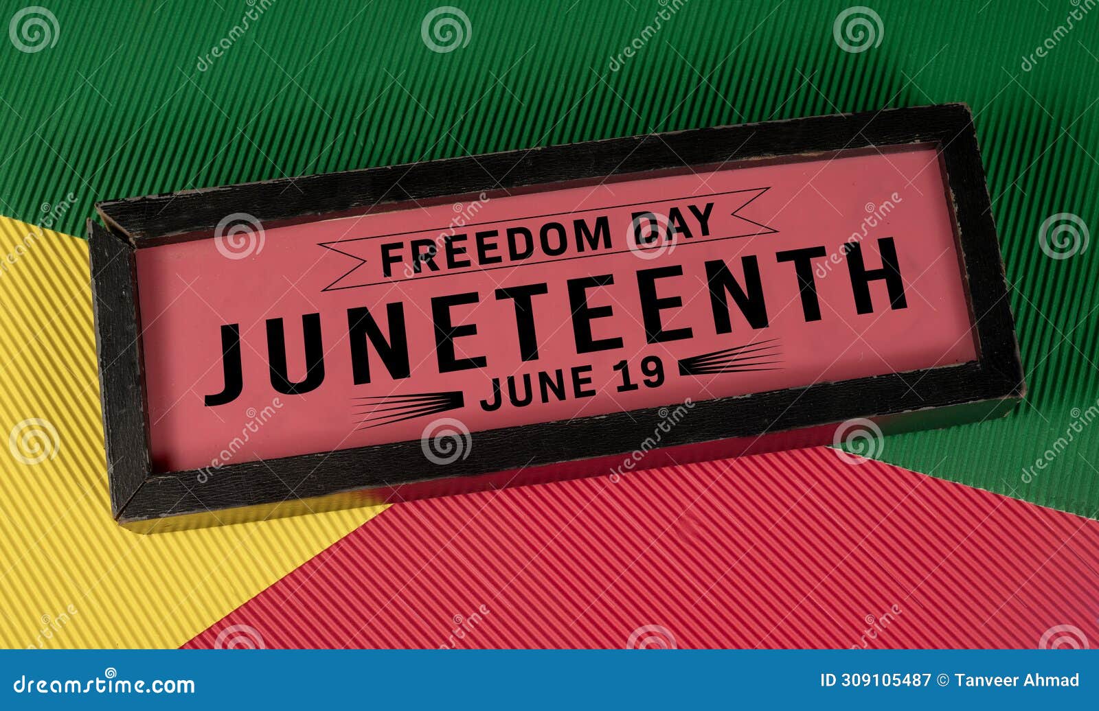 Freedom Day Juneteenth Celebrating Theme with Text Stock Image - Image ...