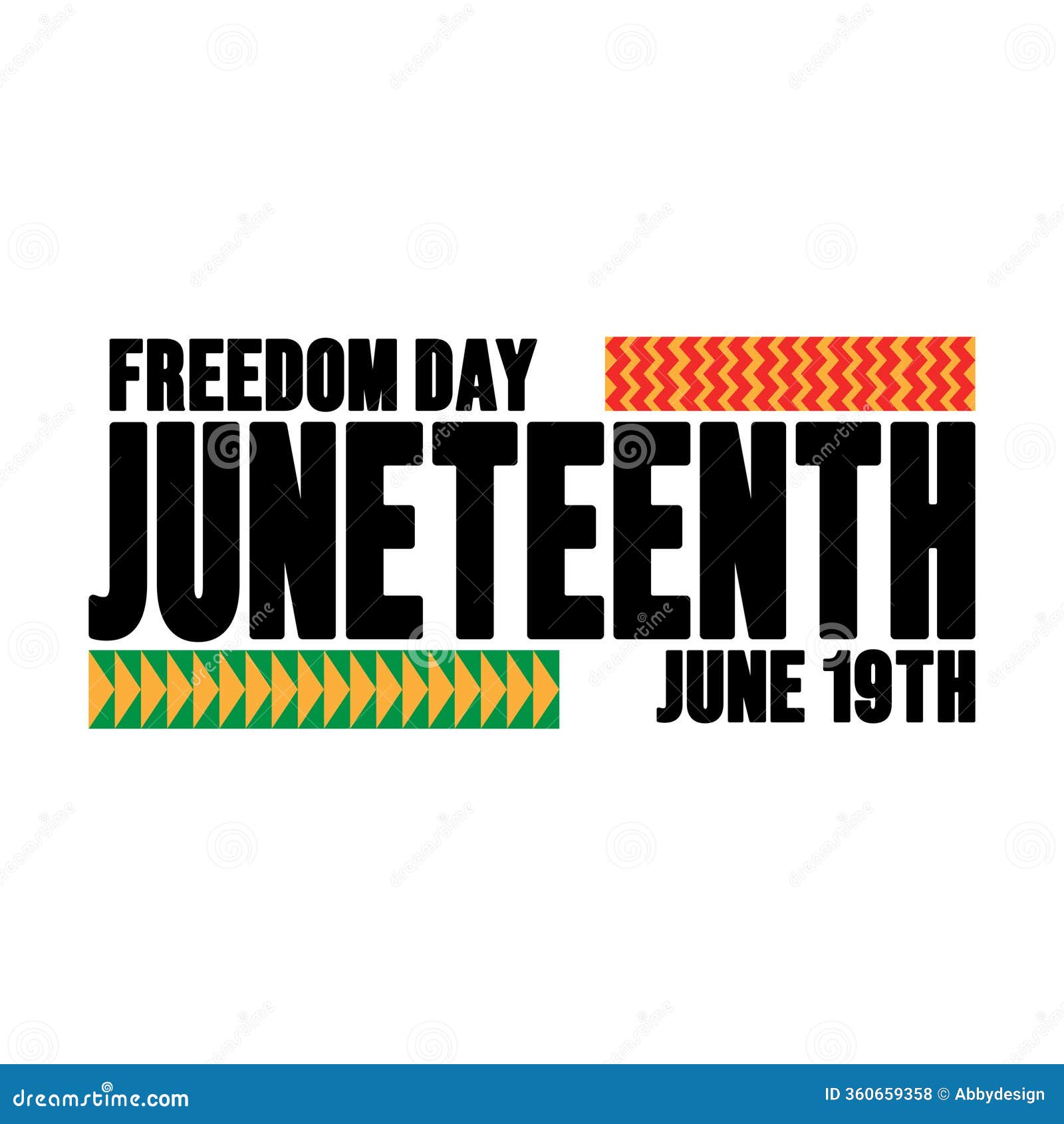 Freedom Day Juneteenth June 19th Typography Stock Vector - Illustration ...