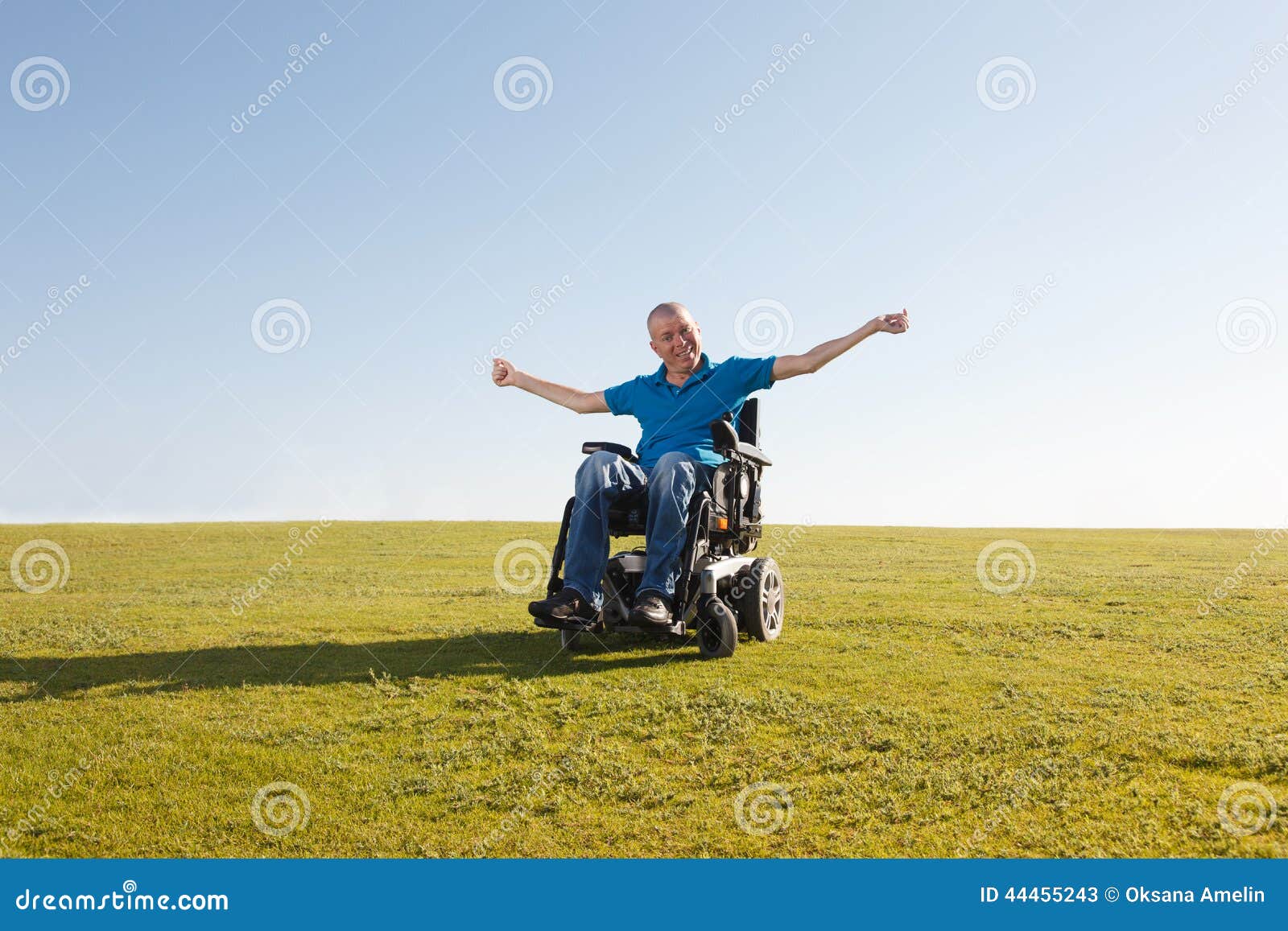 Freedom of disabled man. stock image. Image of health - 44455243