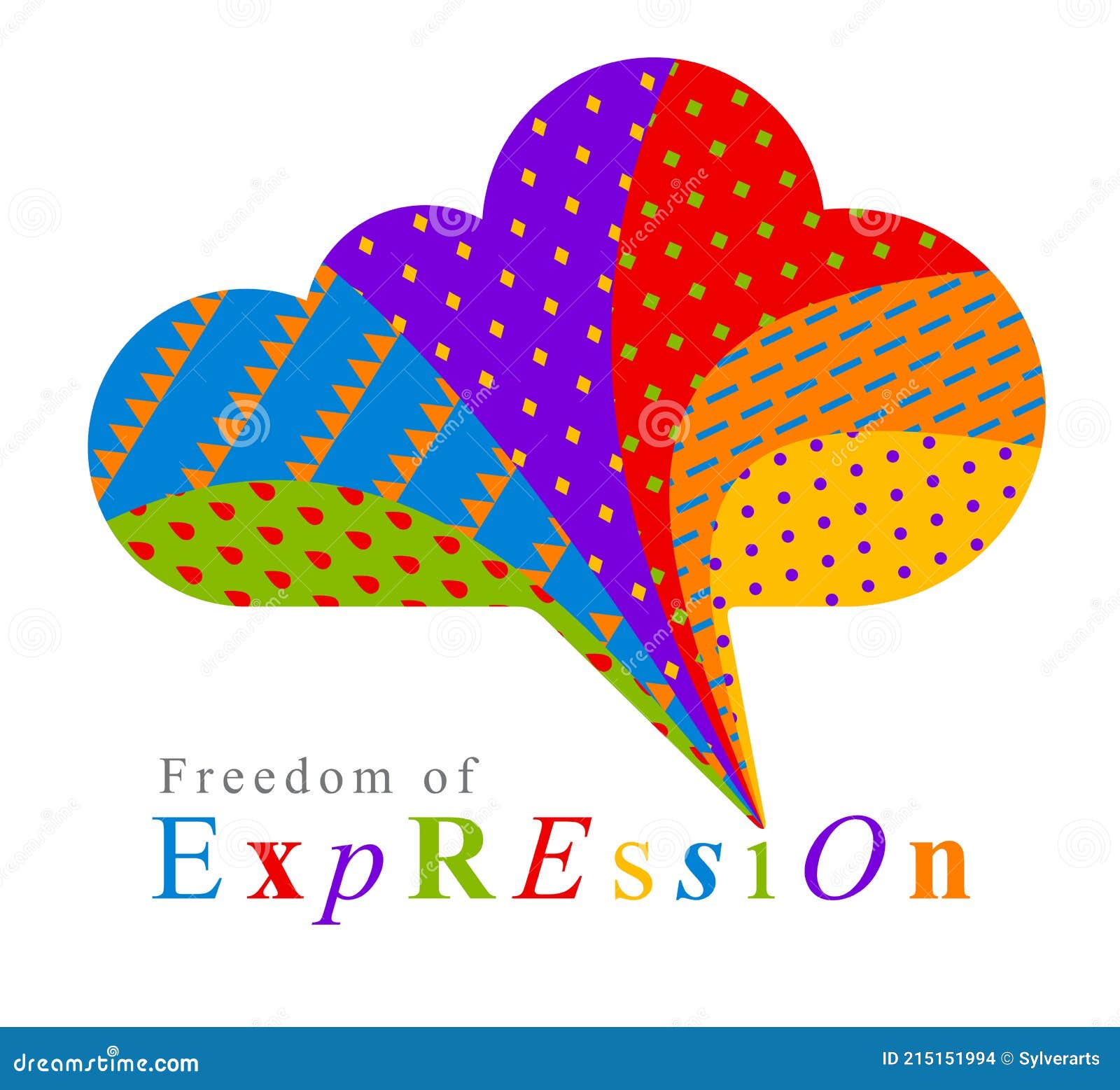 Freedom Of Expression Vector Concept Shown With Speech Bubble In A ...