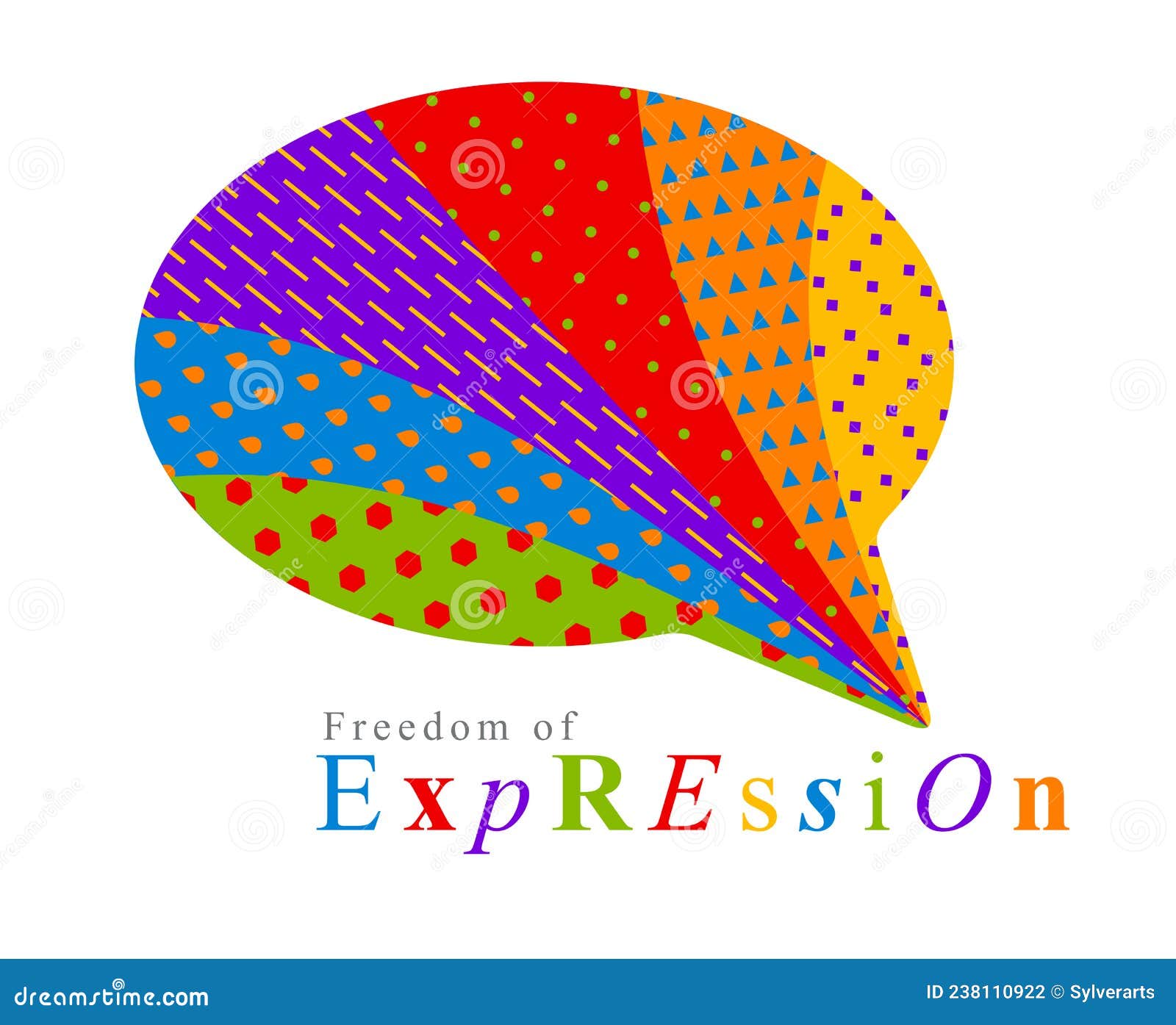 Freedom Of Expression Vector Concept Shown With Speech Bubble In A ...