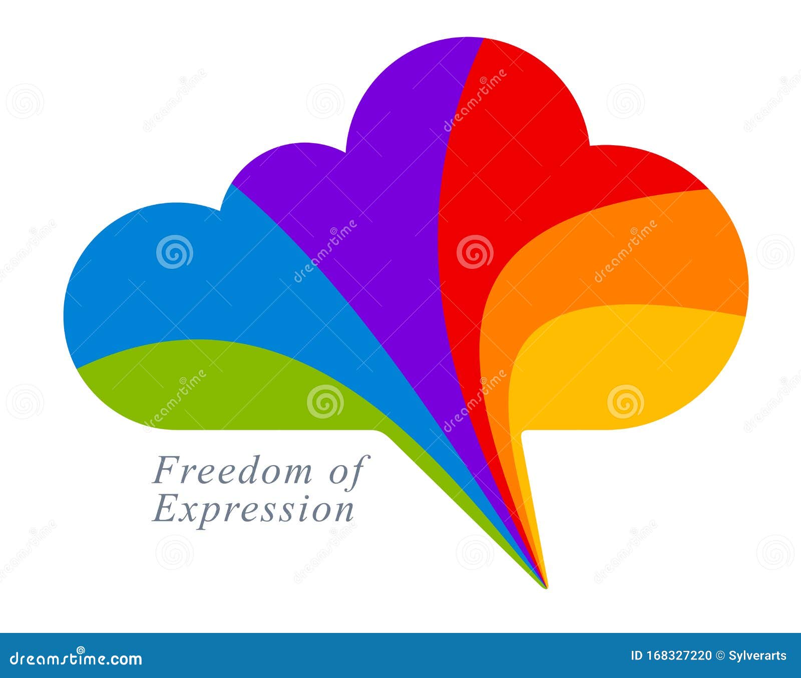 Freedom Of Expression Vector Concept Shown With Speech Bubble In A ...