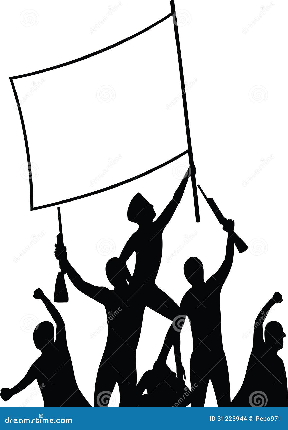 Freedom Fighters - Silhouette Illustration | CartoonDealer.com #31223944