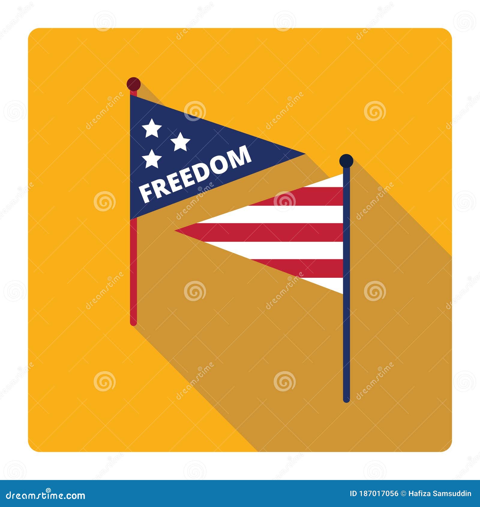 Freedom Flags. Vector Illustration Decorative Design Stock Vector ...