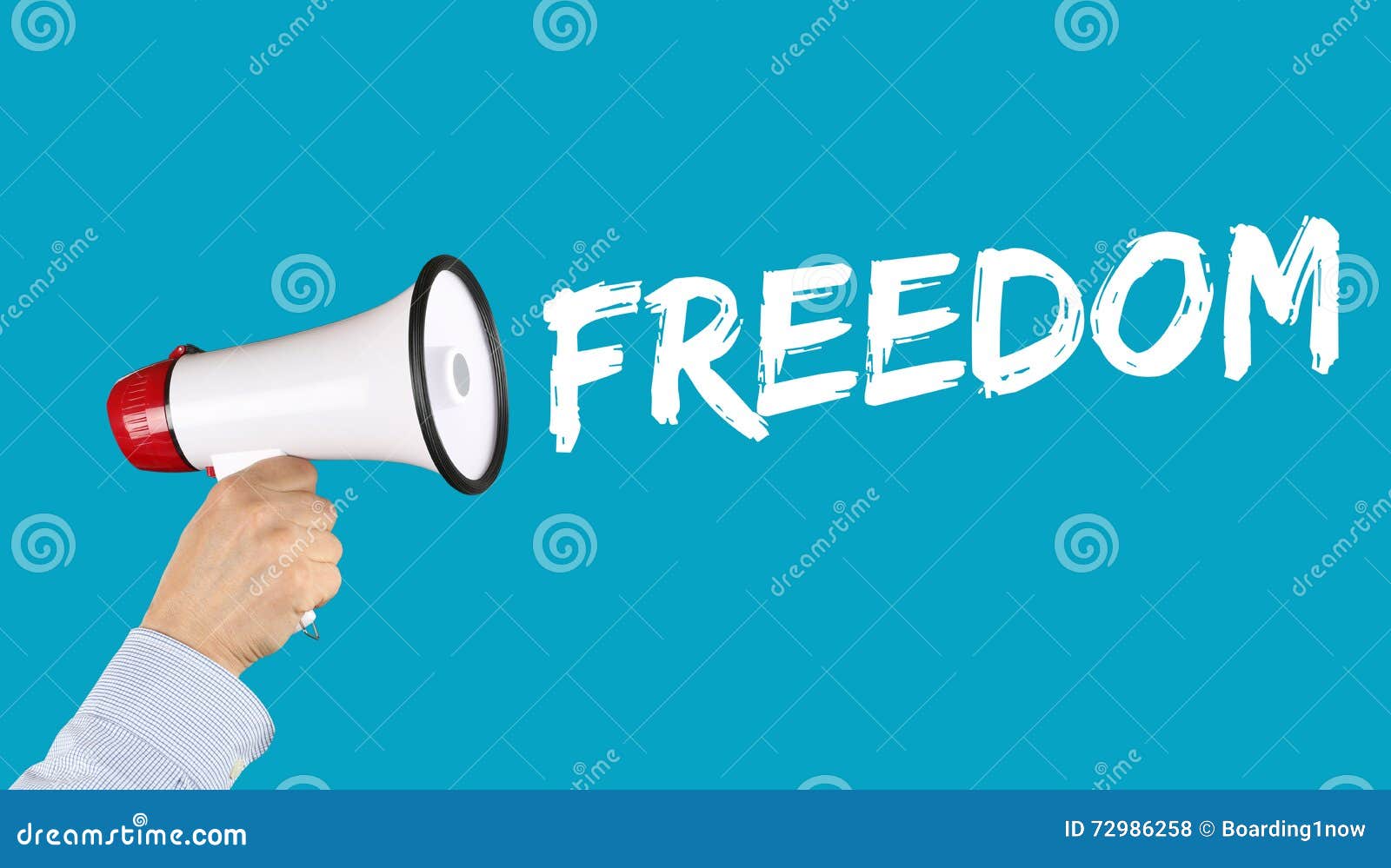 Freedom Free Independent Independence Concept Megaphone Stock Photo ...