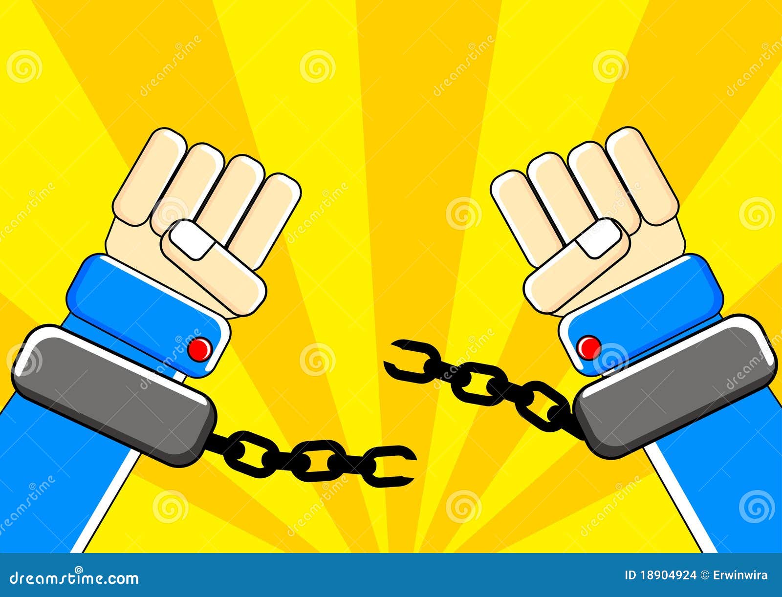 Freedom hand stock vector. Illustration of hand, cracked - 18904924