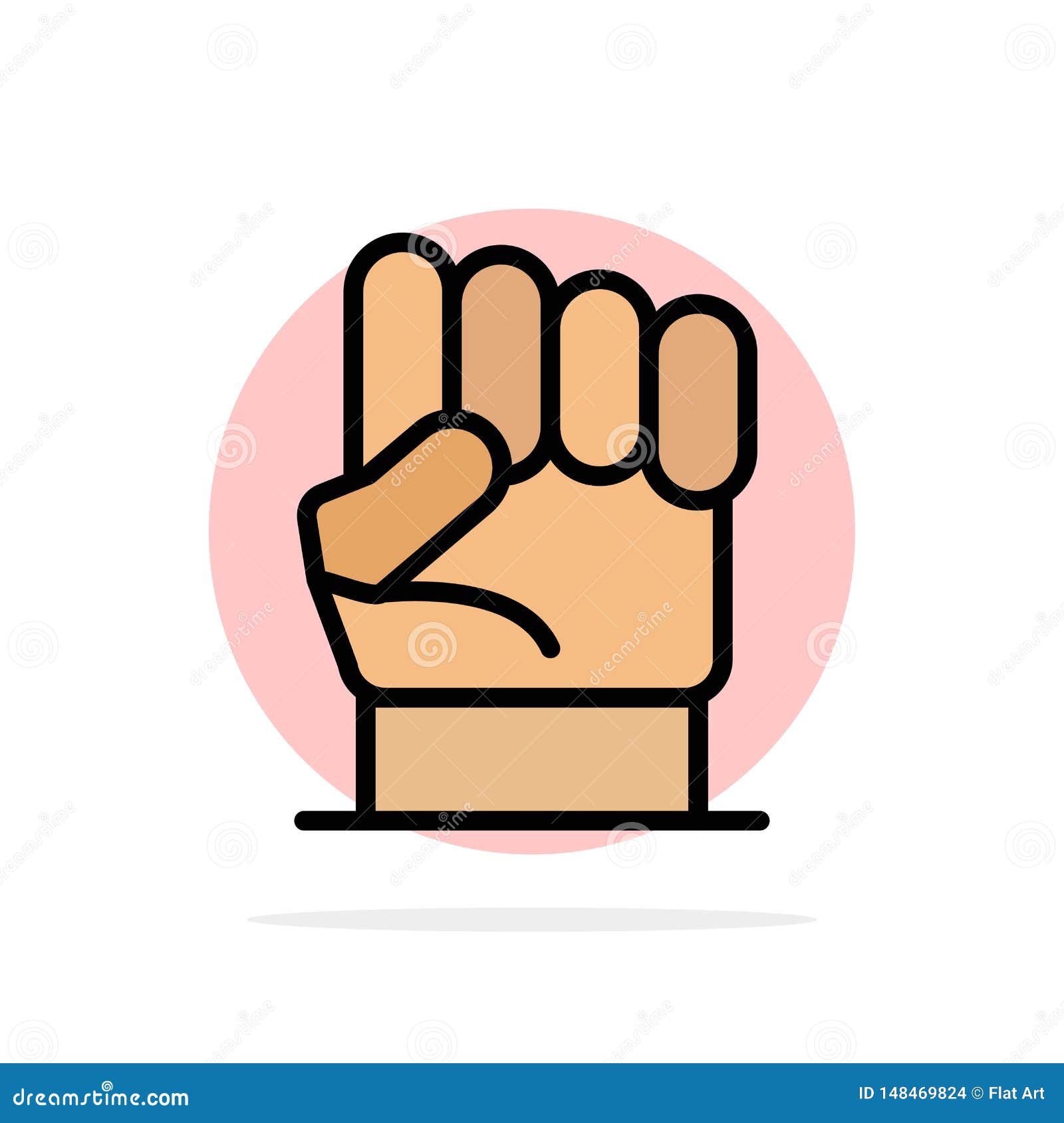 Freedom, Hand, Human, Power, Strength Abstract Circle Background Flat ...