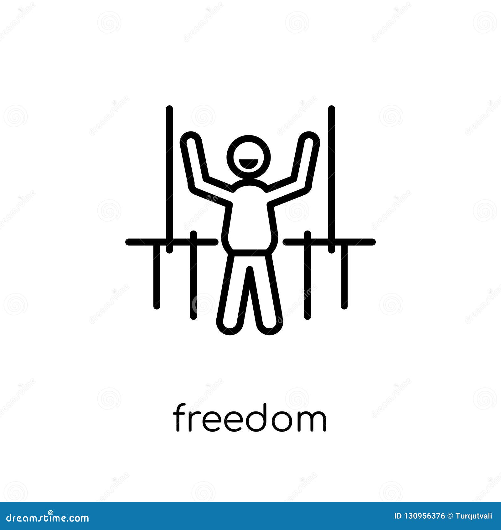 Freedom Icon from Collection. Stock Vector - Illustration of element ...
