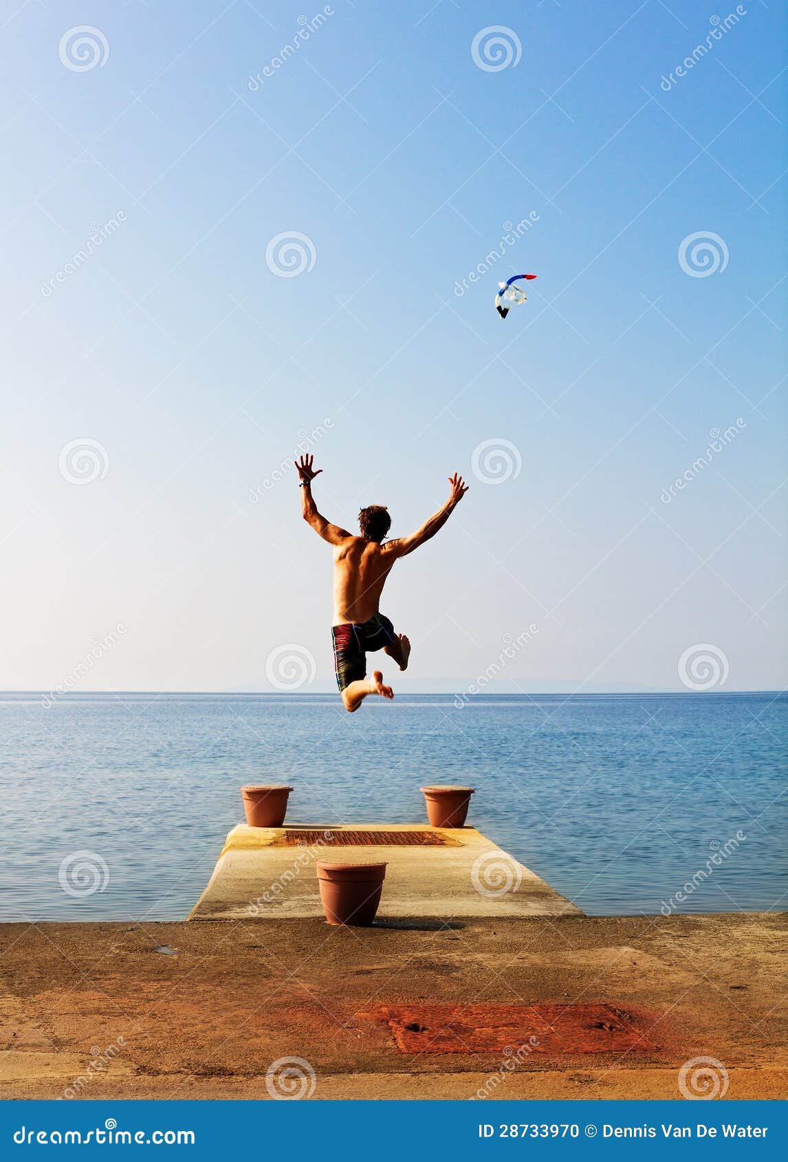 Freedom jump stock photo. Image of ocean, calm, swim - 28733970