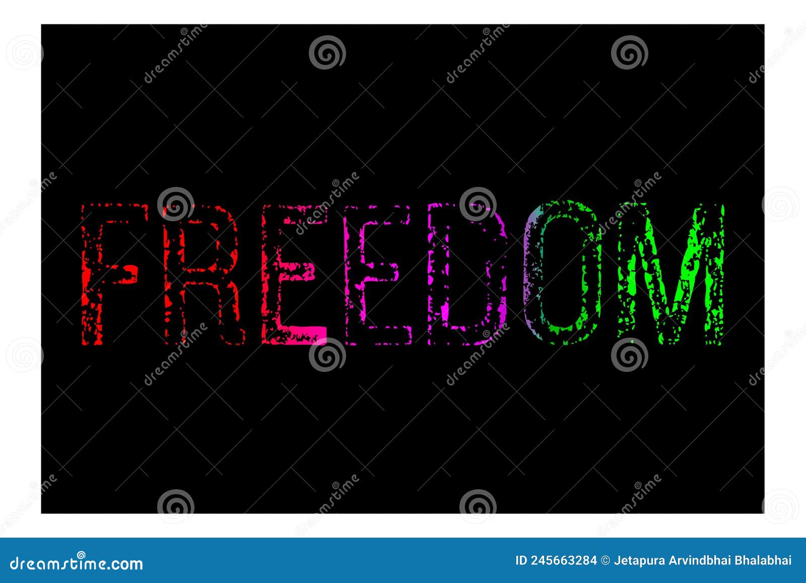 Freedom Lettering Text Illustration Photos with Black Background Stock ...
