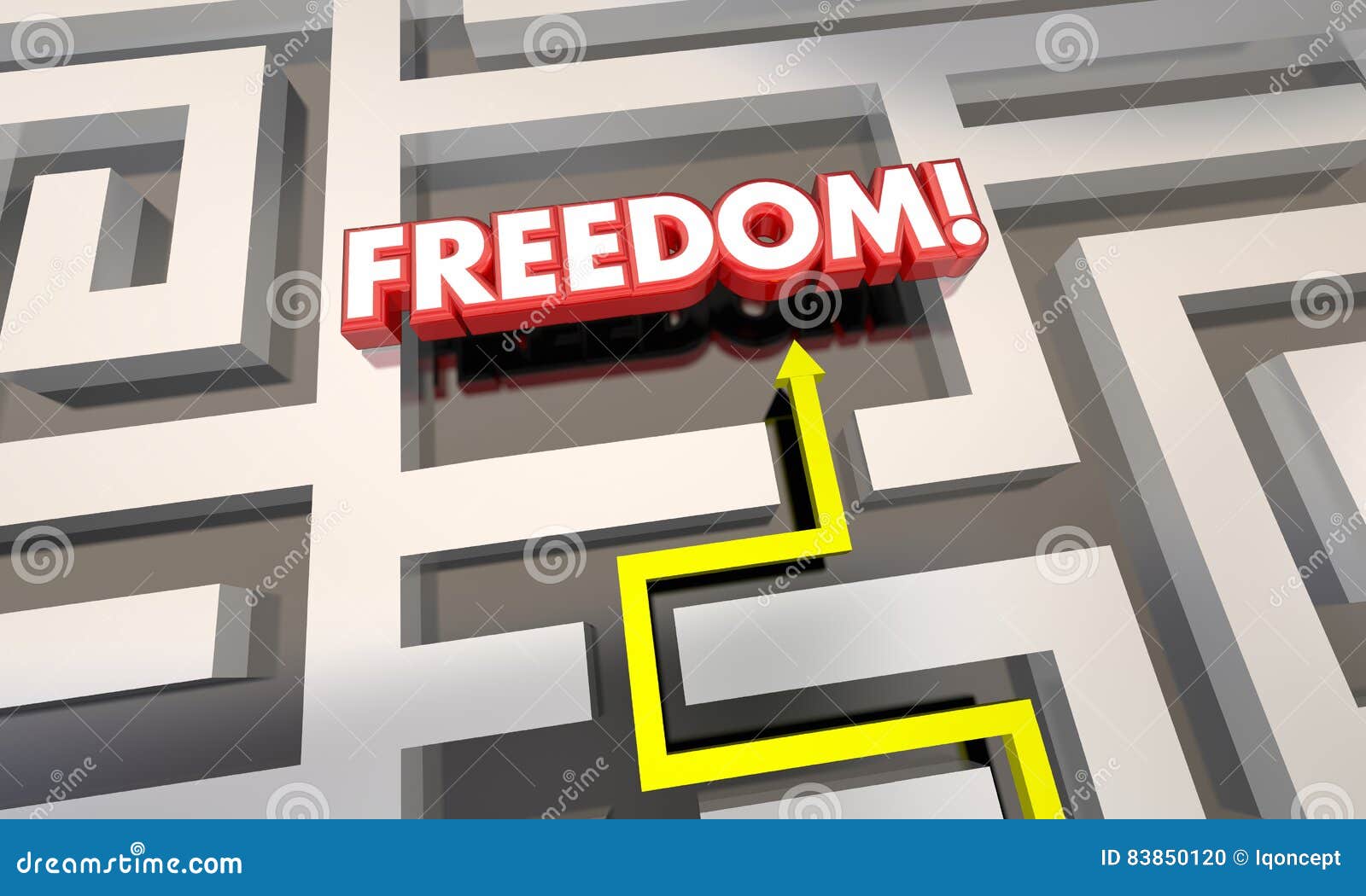 Freedom Liberation Get Out of Maze Arrow Stock Illustration ...