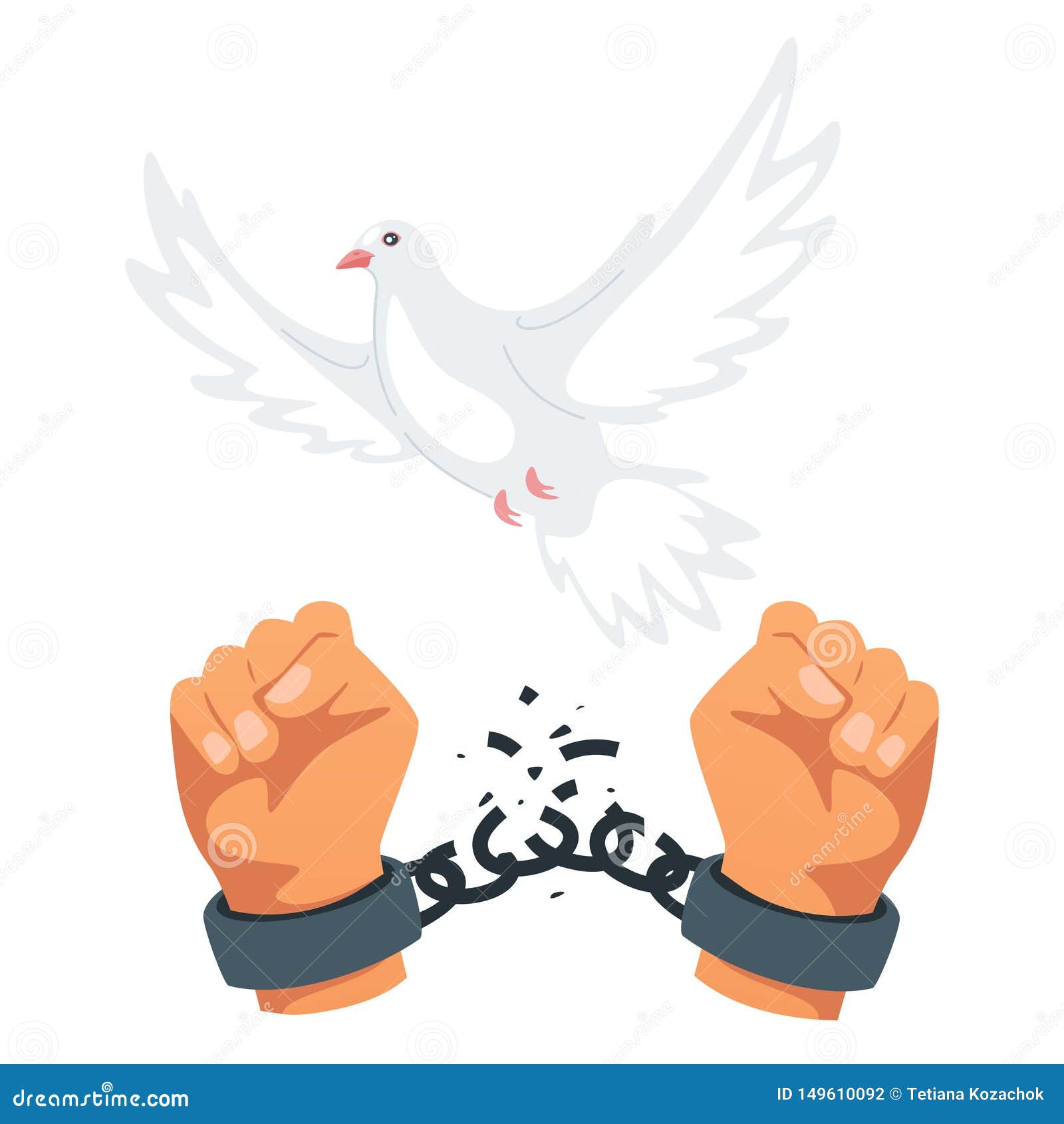 Freedom, Liberty Symbol Flat Vector Illustration Stock Vector ... Freedom, Liberty Symbol Flat Vector Illustration Stock Vector ...