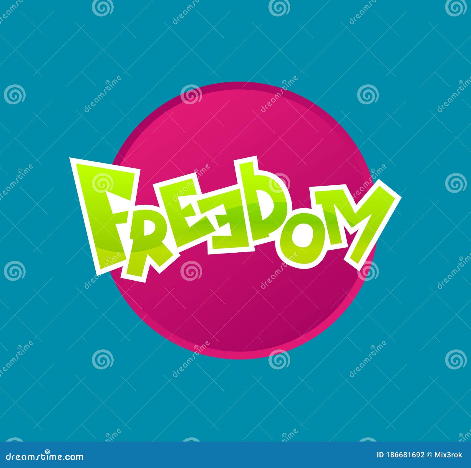 Freedom Logo. Vector Flat Design Illustration Stock Vector ...