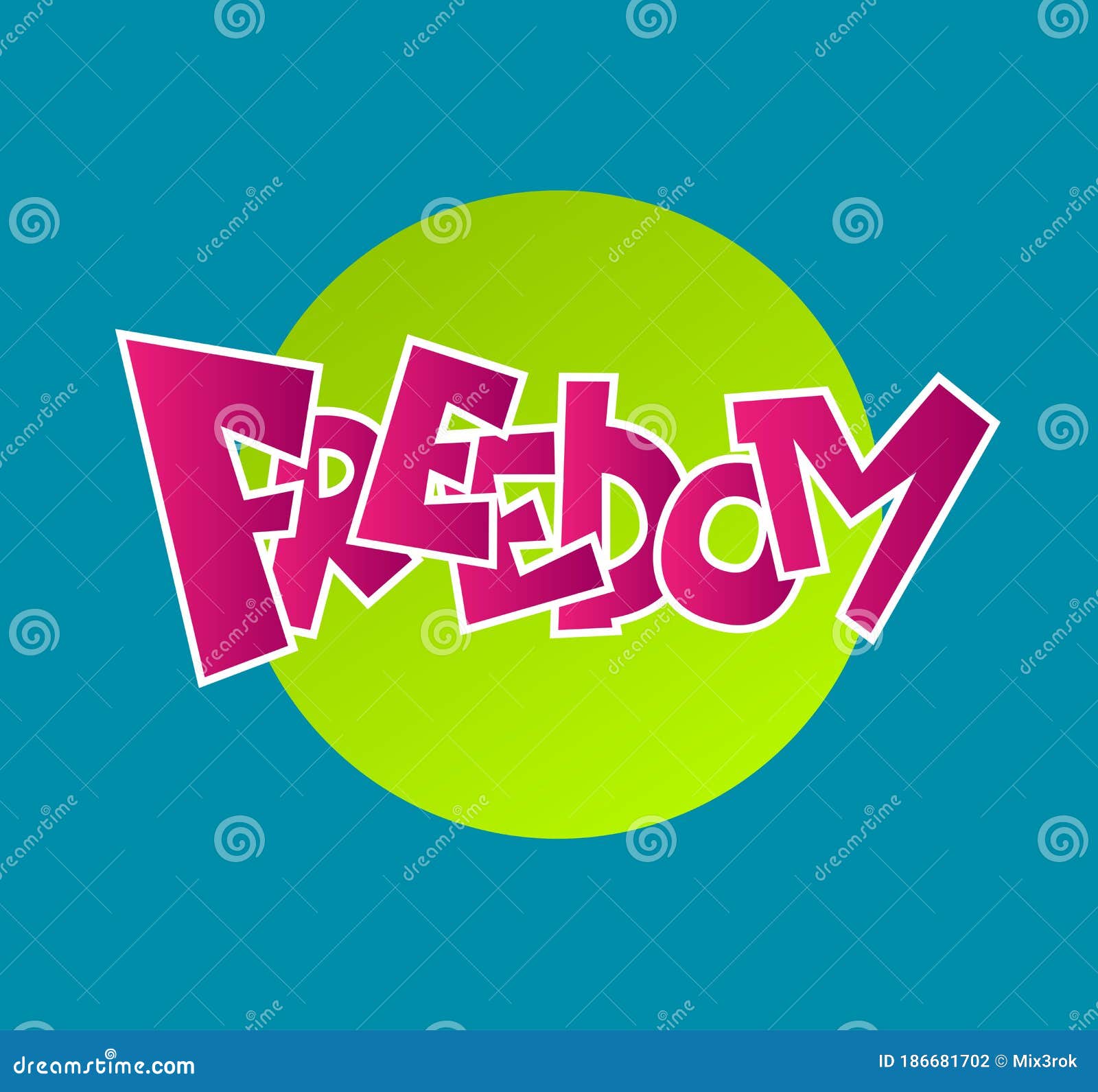 Freedom Logo. Vector Flat Design Illustration Stock Vector ...