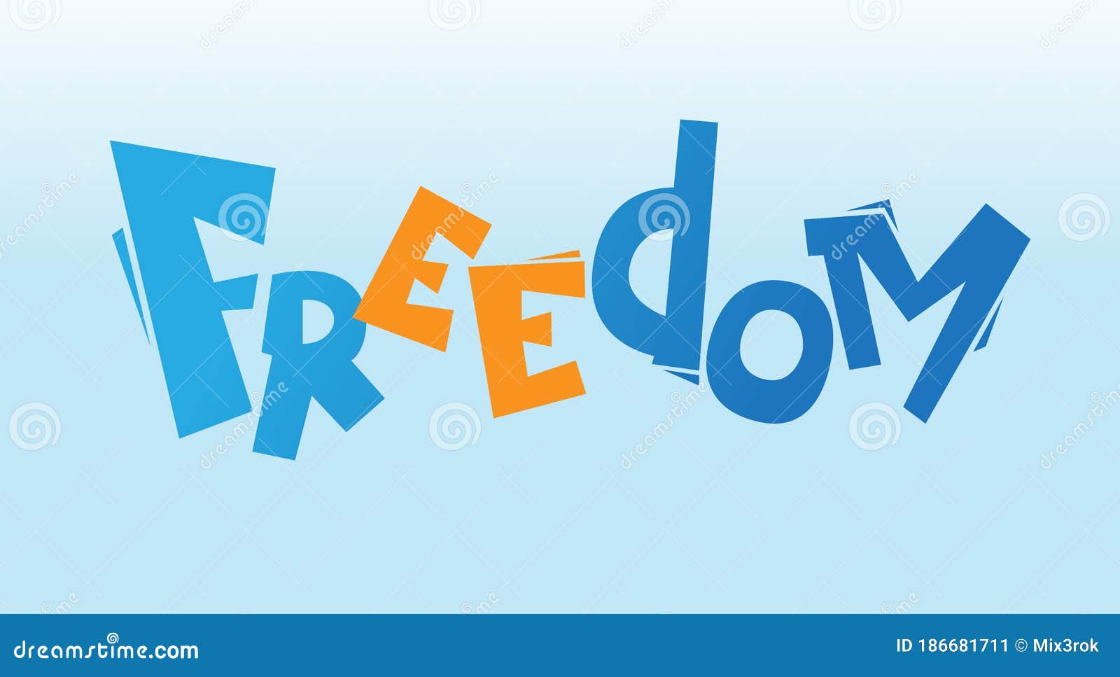 Freedom Logo. Vector Flat Design Illustration Stock Vector ...