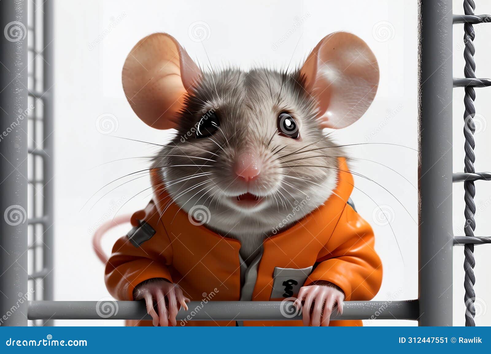 A Freedom-loving Mouse Sits Behind Bars Stock Image - Image of gnawing ...
