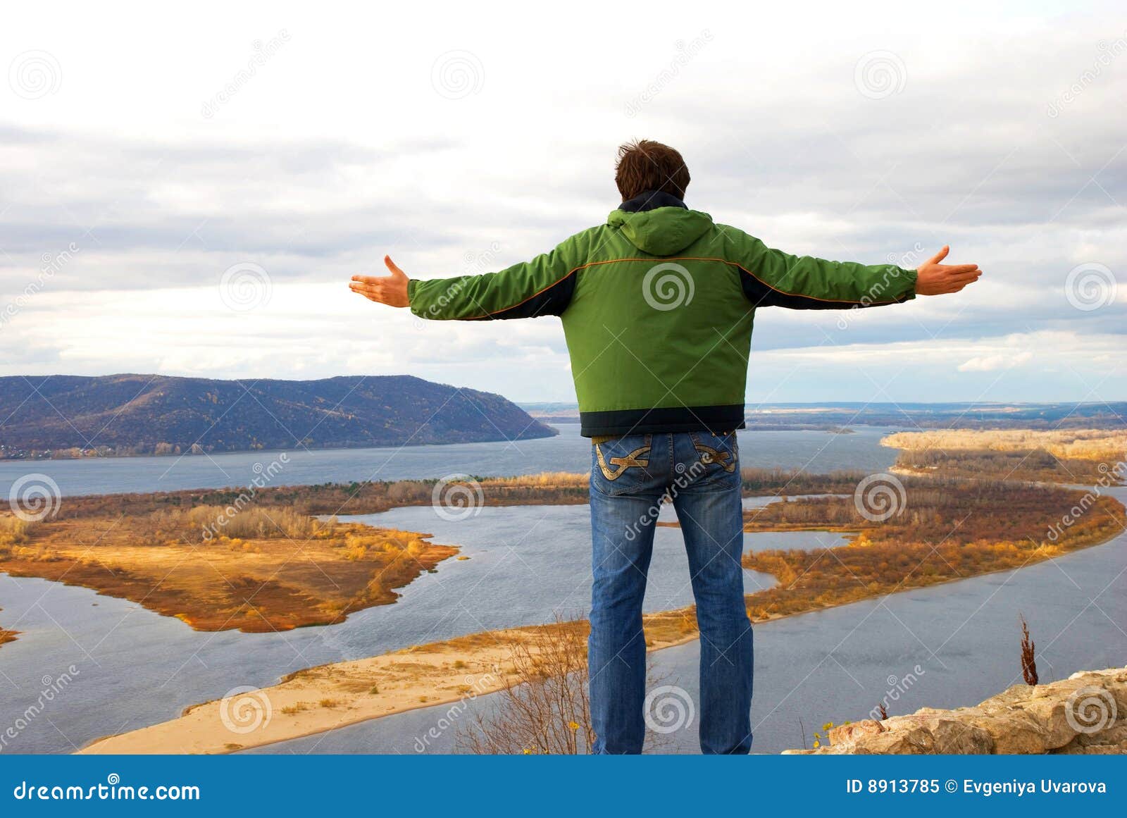 Freedom of man in nature stock image. Image of liberty - 8913785