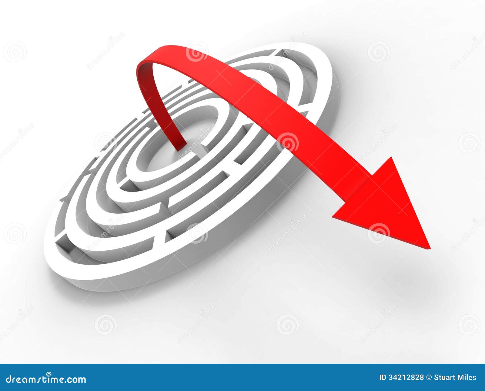 Freedom from Maze Showing Puzzle Solved Stock Illustration ...