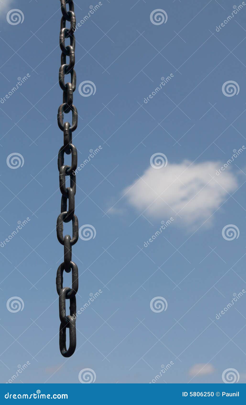 Freedom, Opened Chain and Blue Sky Stock Photo - Image of unleashed ...