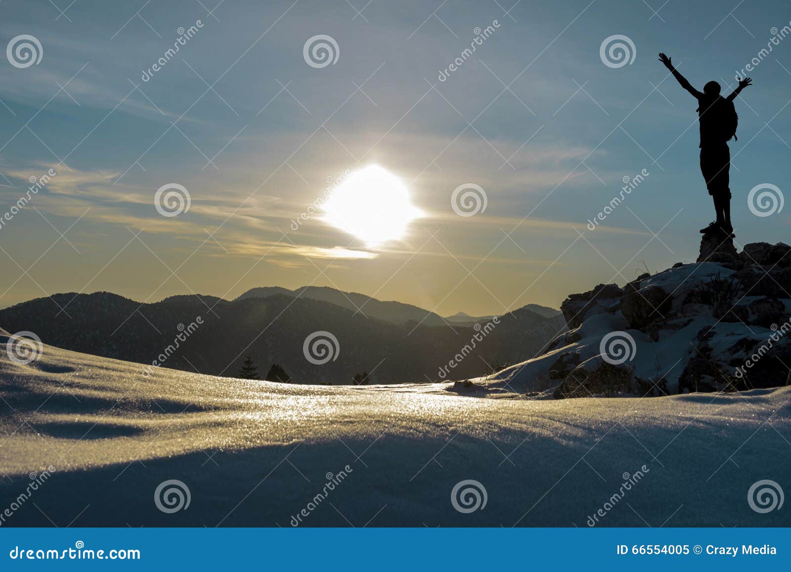 Freedom and Passion for Discovery Stock Image - Image of silhouette ...