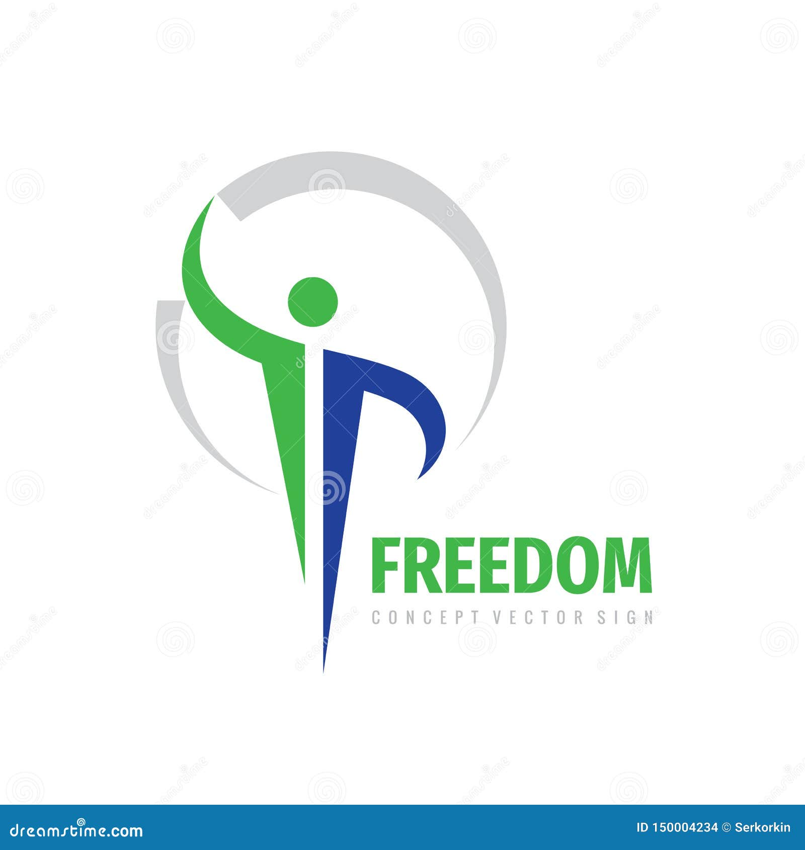 Freedom People Vector Logo Design. Human Character Concept Sign Stock ...