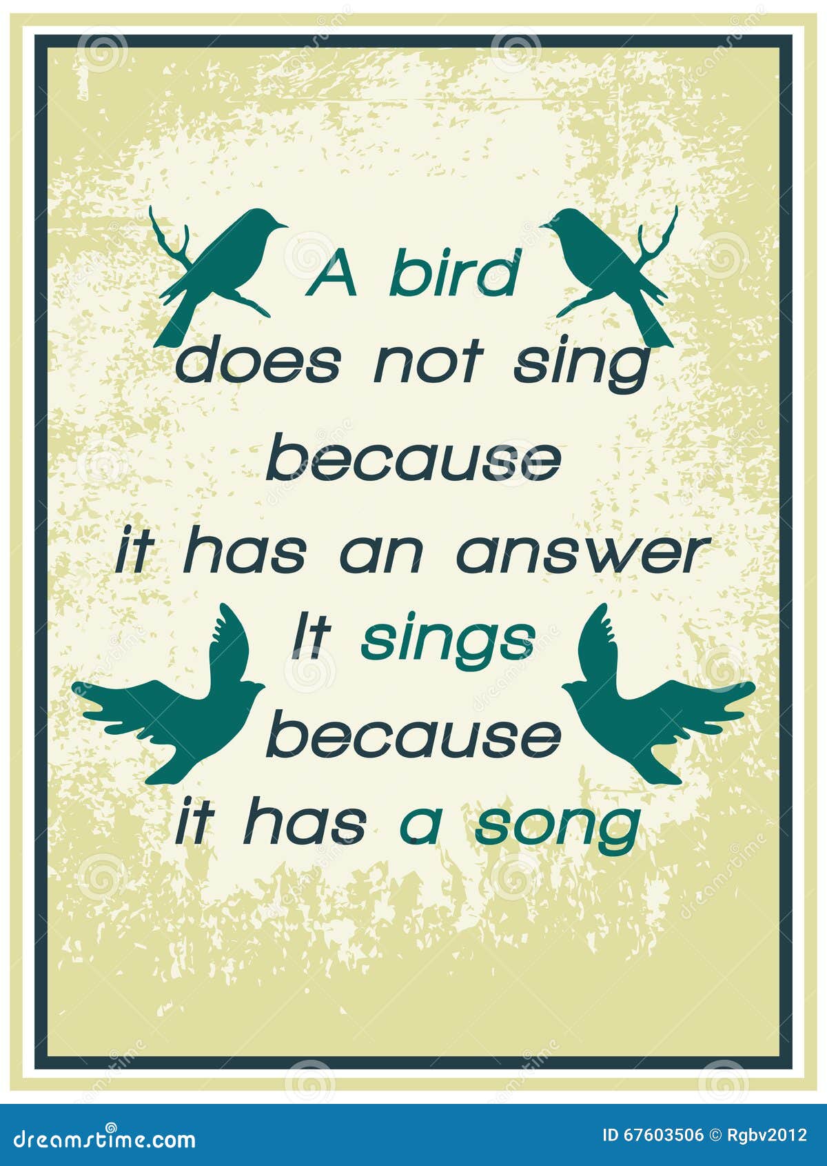 Freedom poster stock vector. Illustration of birds, decorative - 67603506