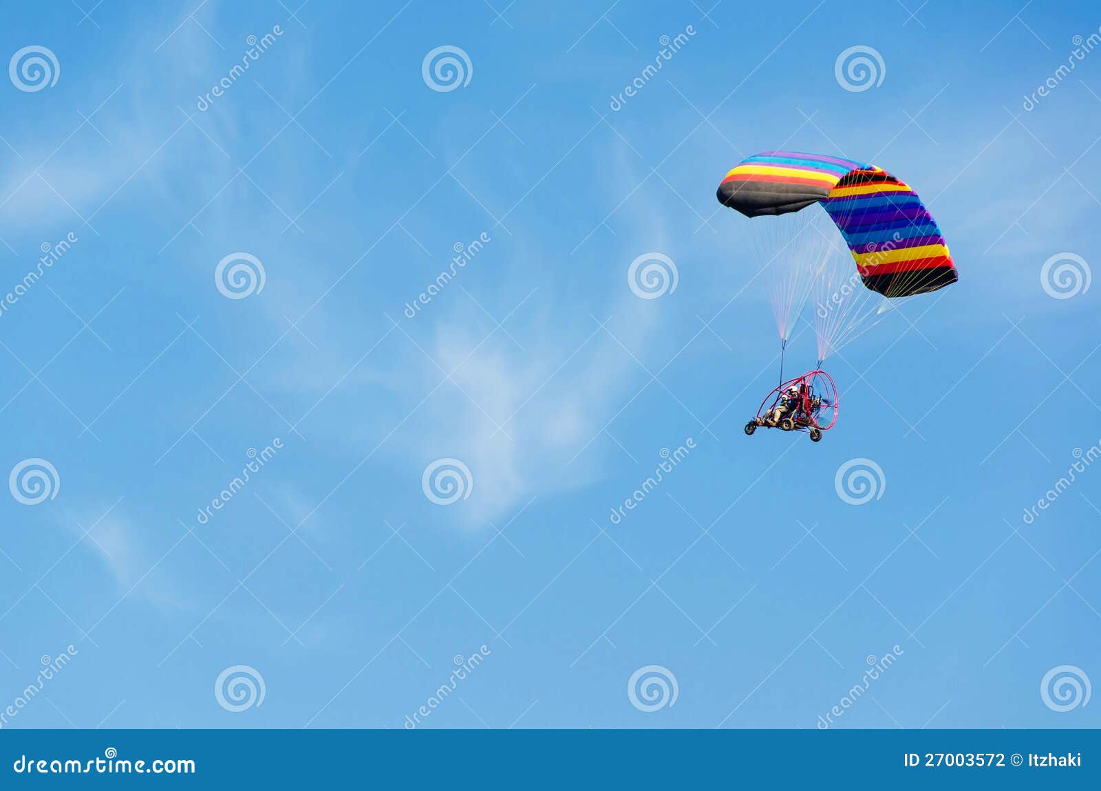 The Freedom in Powered Paraglider Stock Photo - Image of flight ...
