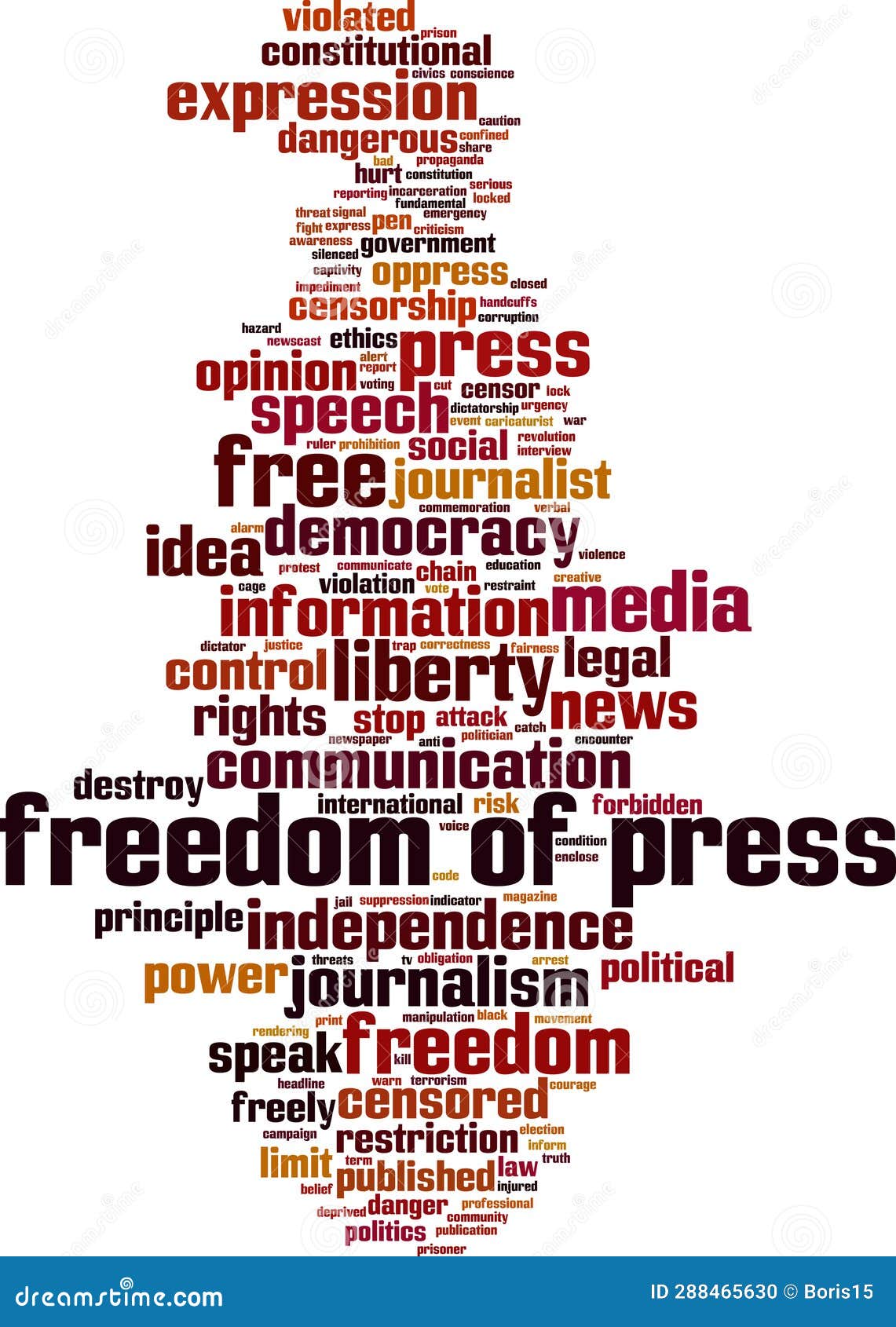 Freedom of Press Word Cloud Stock Vector - Illustration of news ...