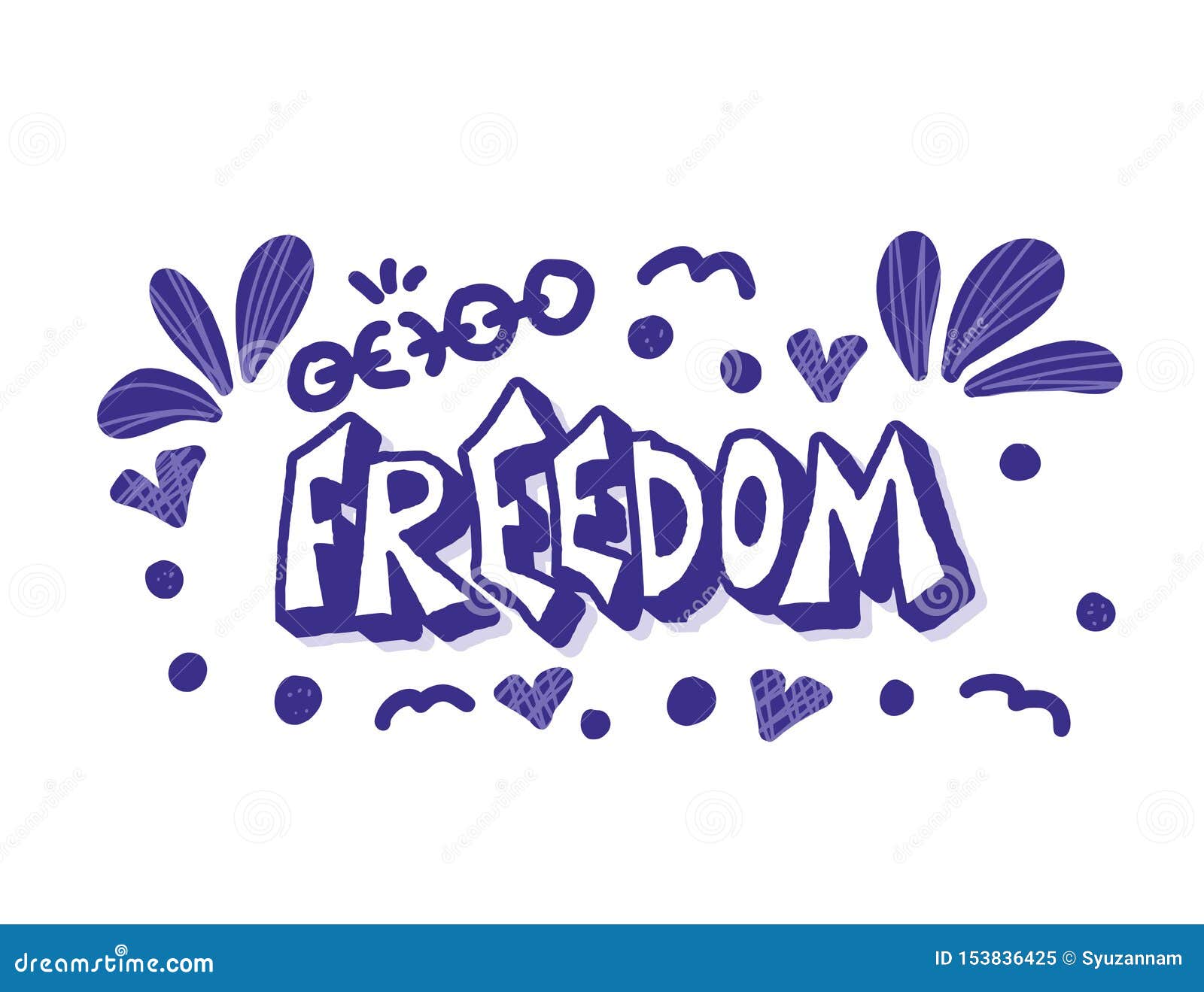 Freedom Quote. Vector Concept Desing Word. Stock Vector - Illustration ...