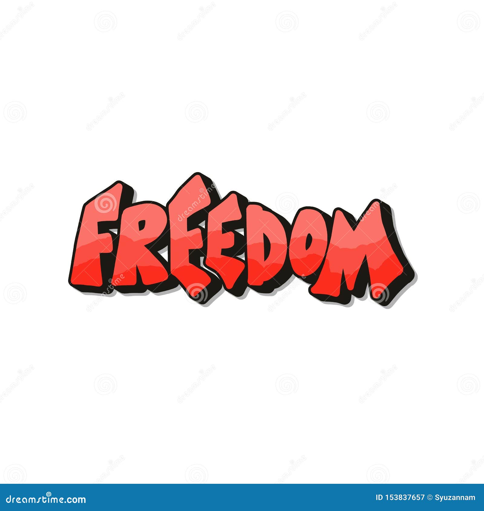 Freedom Quote. Vector Concept Desing Word. Stock Vector - Illustration ...
